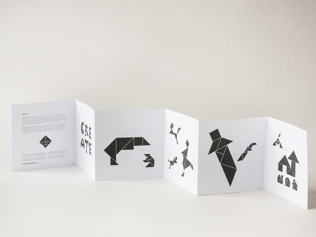 Magnet TANGRAM GOLD/COPPER Tangram Collection By Groovy Magnets