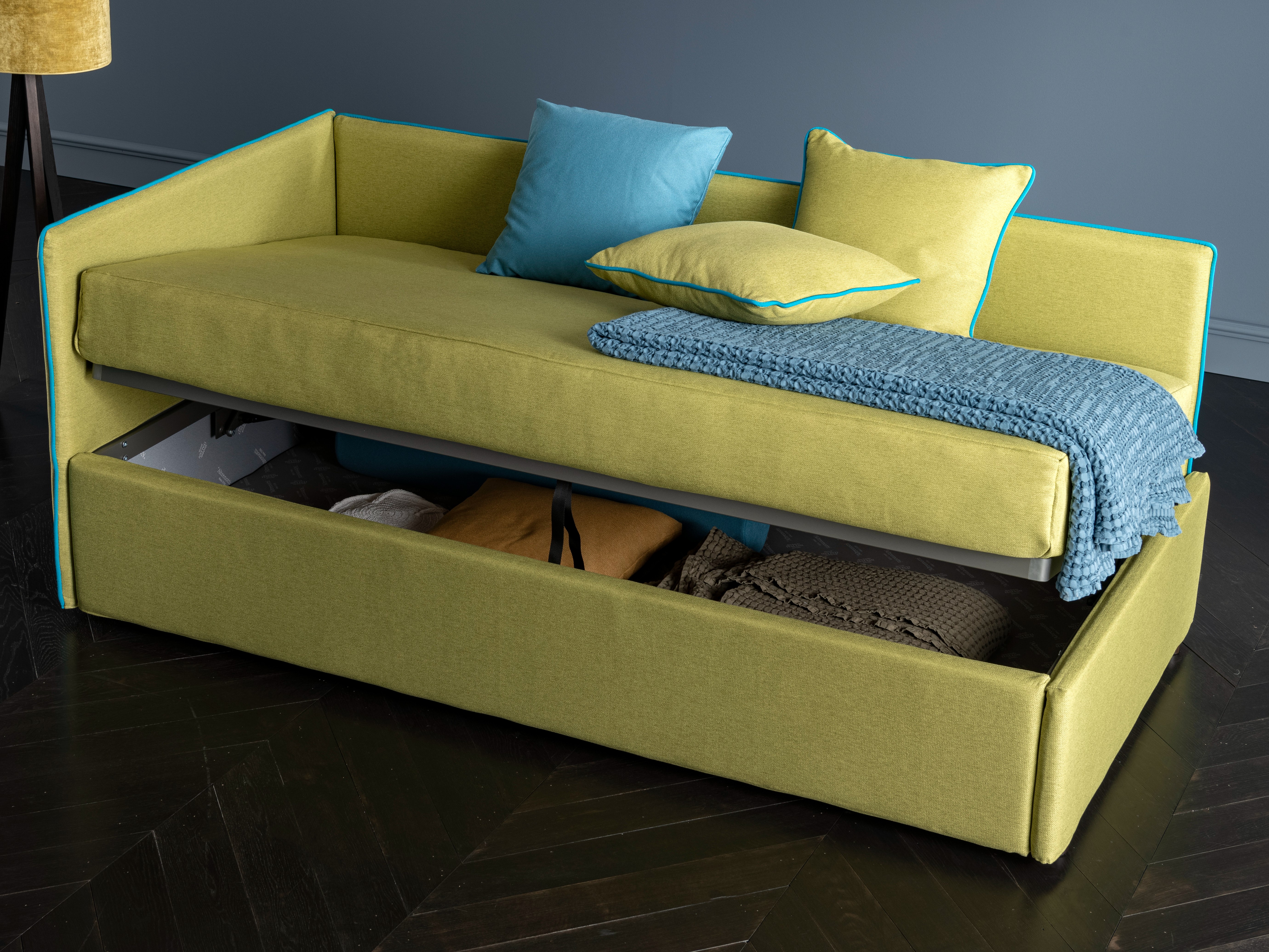TEDDY | Sofa bed with storage space Convertible fabric sofa bed with ...