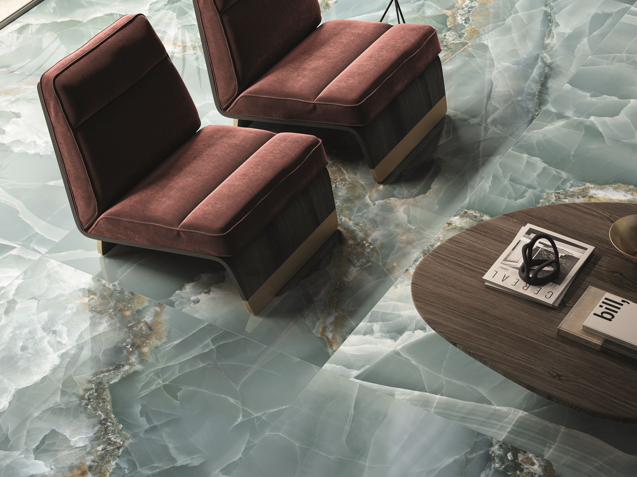 Porcelain stoneware wall/floor tiles with marble effect TELE DI MARMO ...