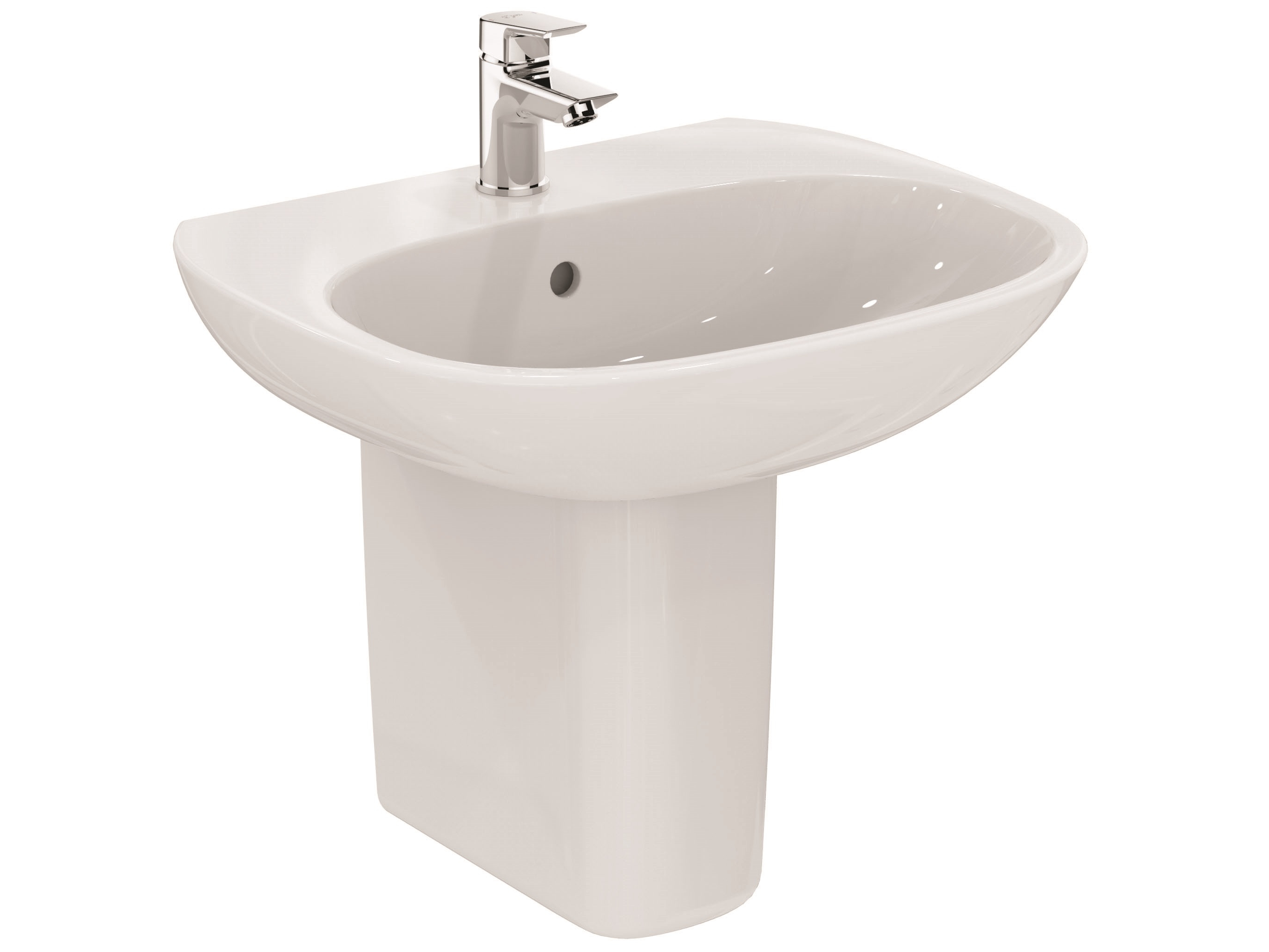 Wall-mounted Semi-pedestal washbasin TESI - T3523 Tesi Collection By ...