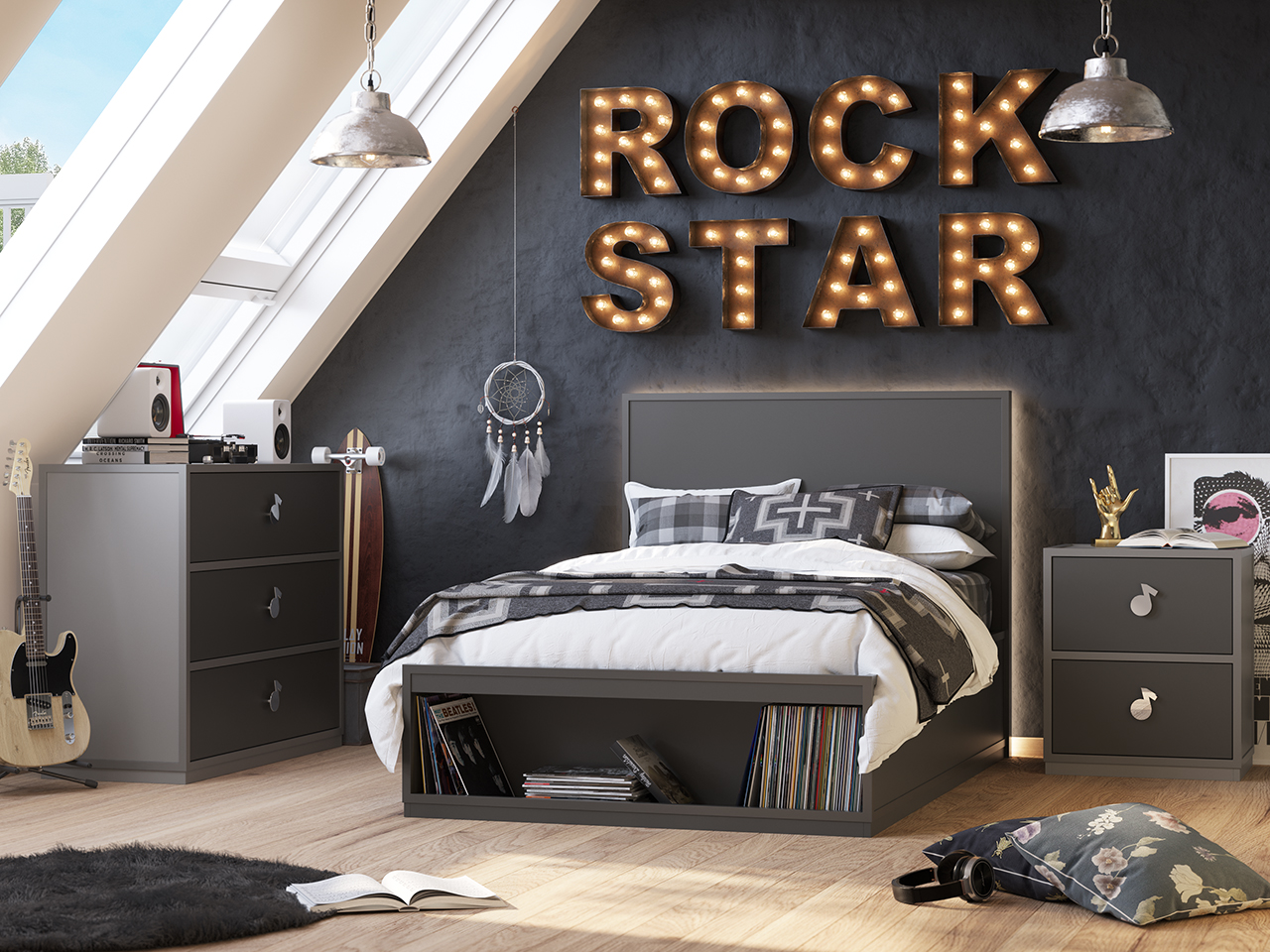 THE ROCK STAR Bedroom set By Tiferno Mobili