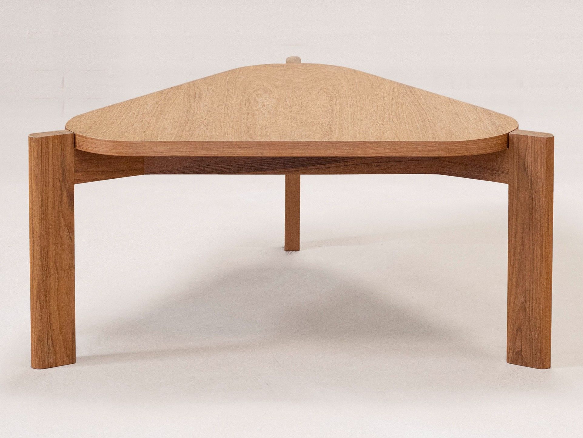 Triangular wooden high side table COFFEE TABLE - THREE LEGGED Project ...