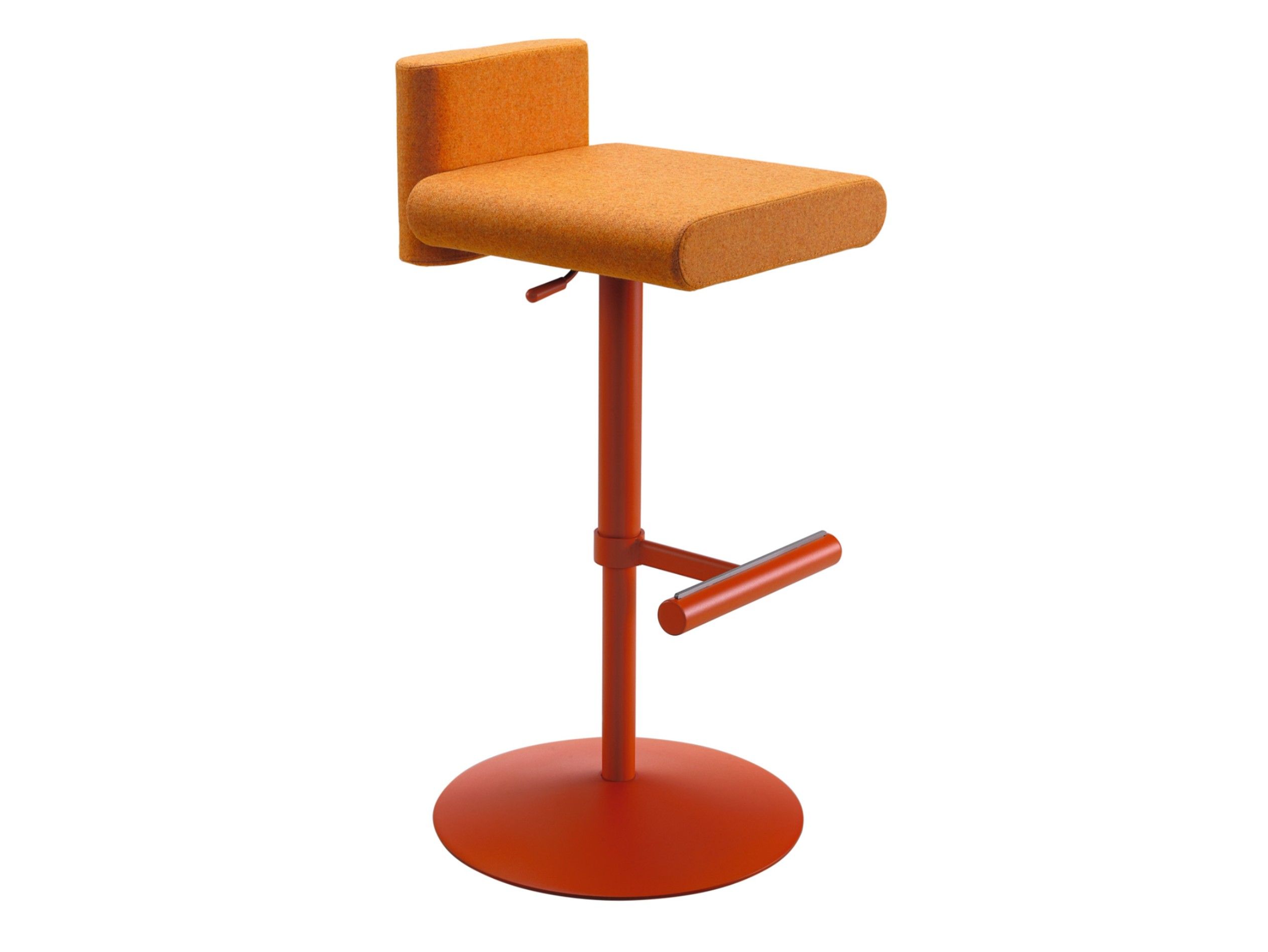 Upholstered fabric stool with gas lift TOY By Midj design Studio Pastina