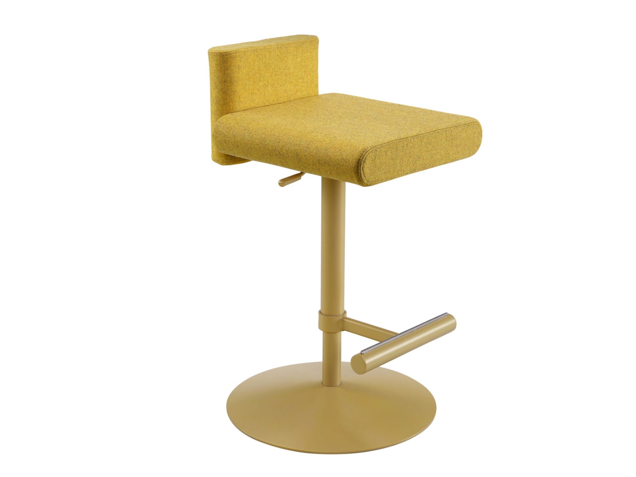 Upholstered fabric stool with gas lift TOY By Midj design Studio Pastina