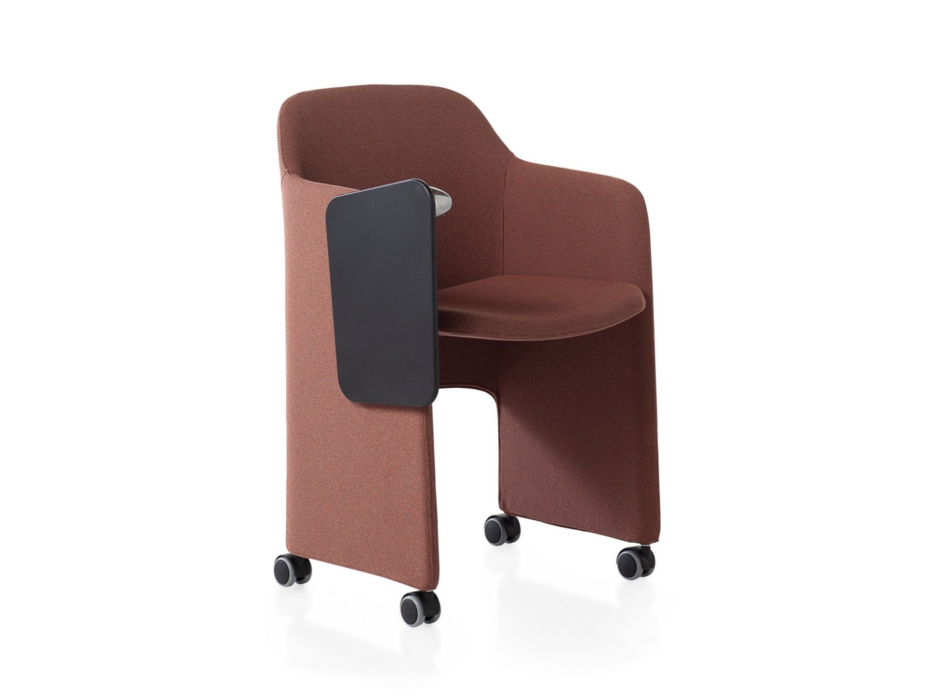KEY MEET Fabric training chair with writing tablet By Kastel
