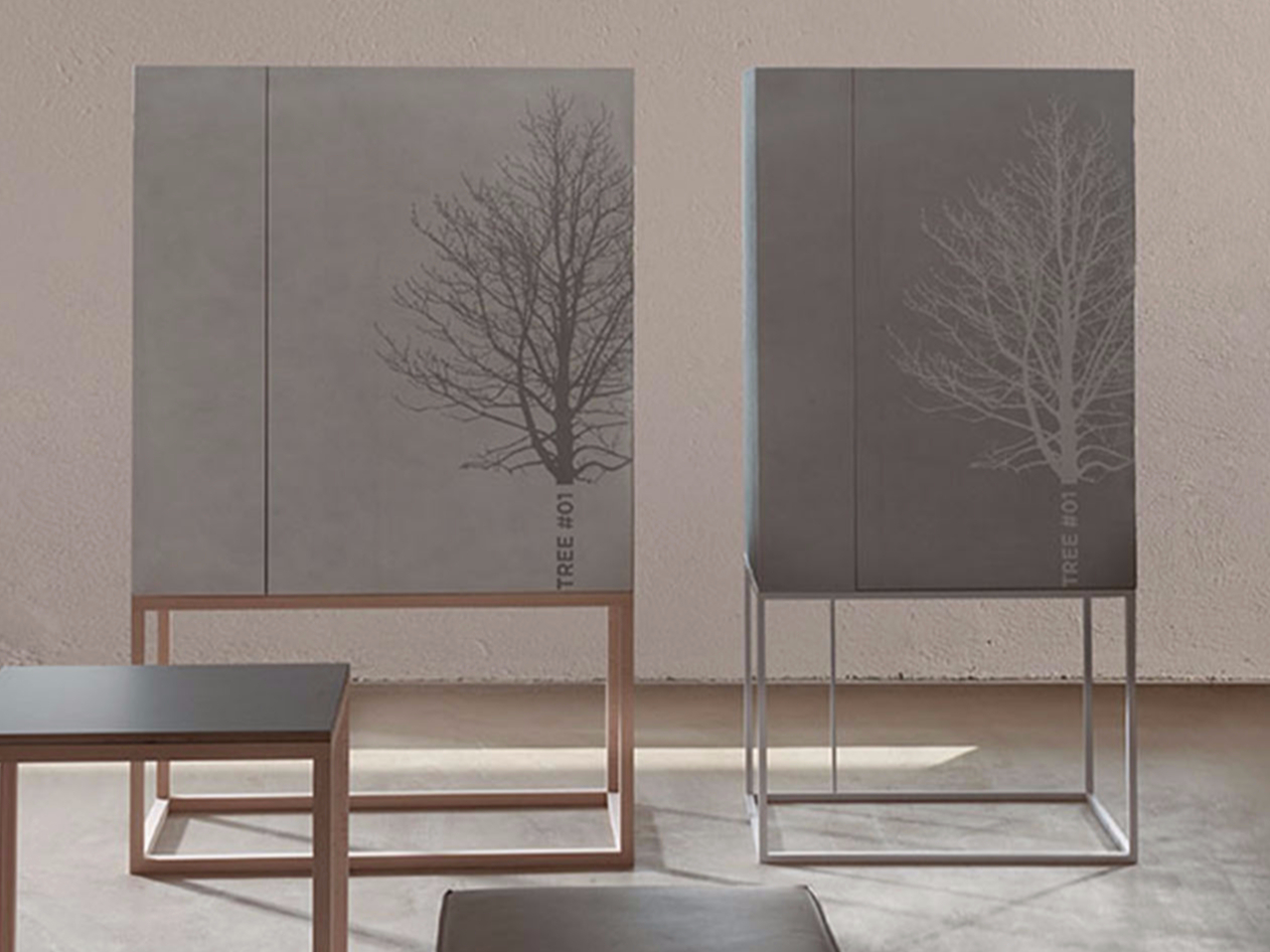 Multi-layer wood highboard with doors TREE By XAM design Stefania ...