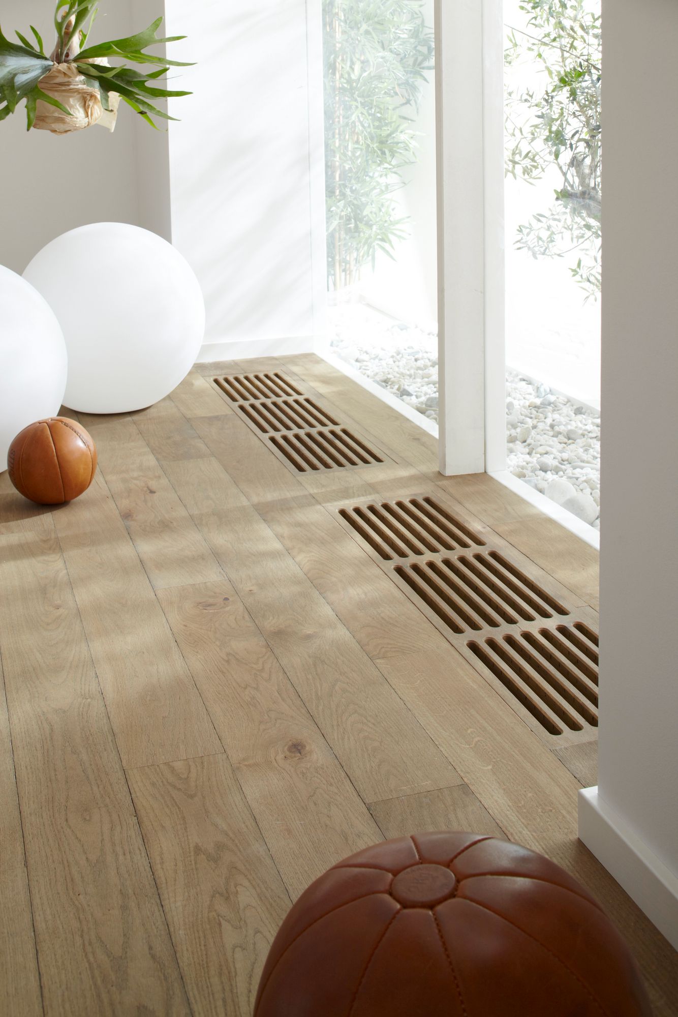 2 layers brushed oak parquet TRENDPARK By Bauwerk Parkett