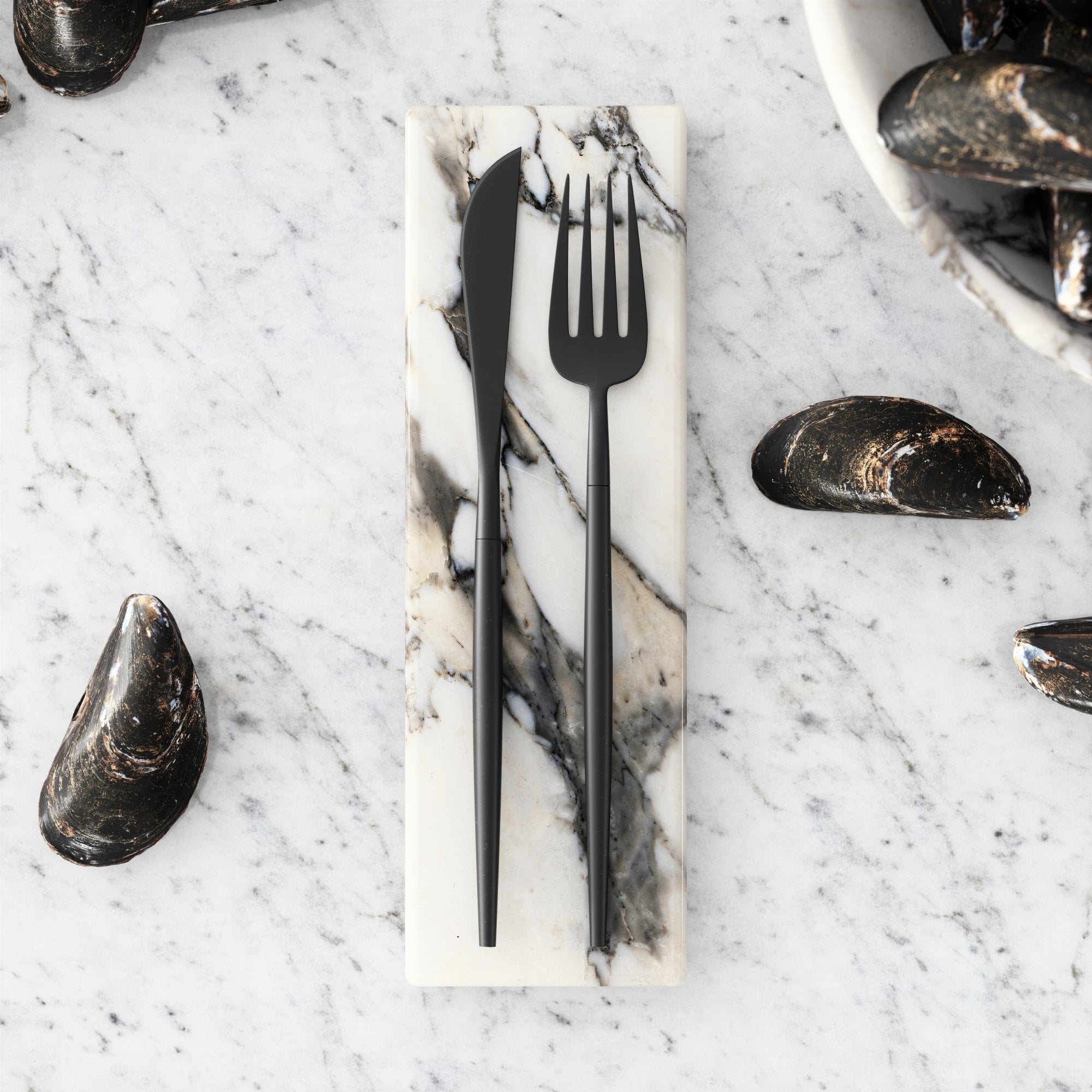 TRESOR | Arabescato marble knife rest Arabescato marble knife rest By LUSSO