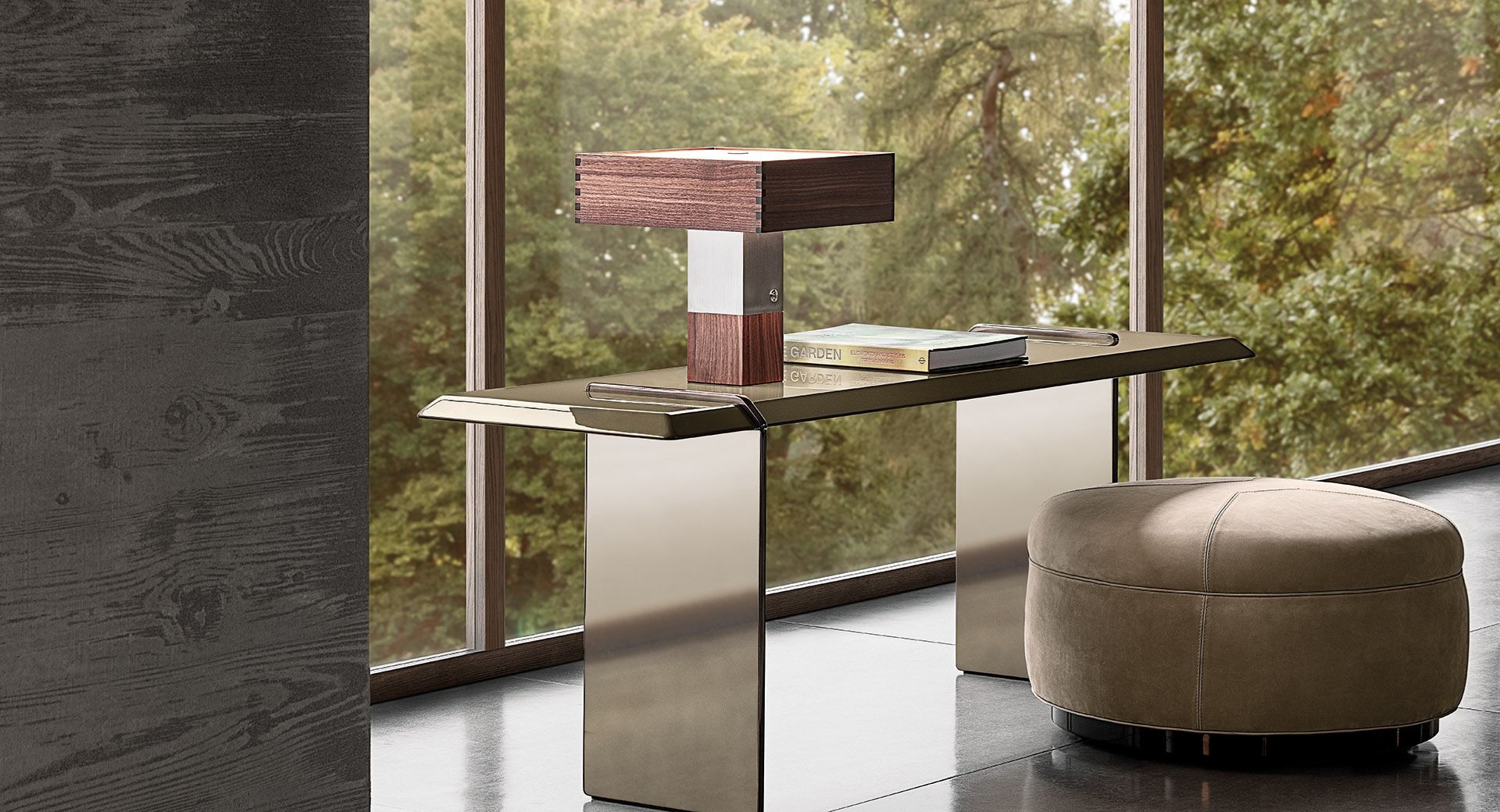 TUFFET Round pouf with removable lining By Minotti | design Rodolfo Dordoni