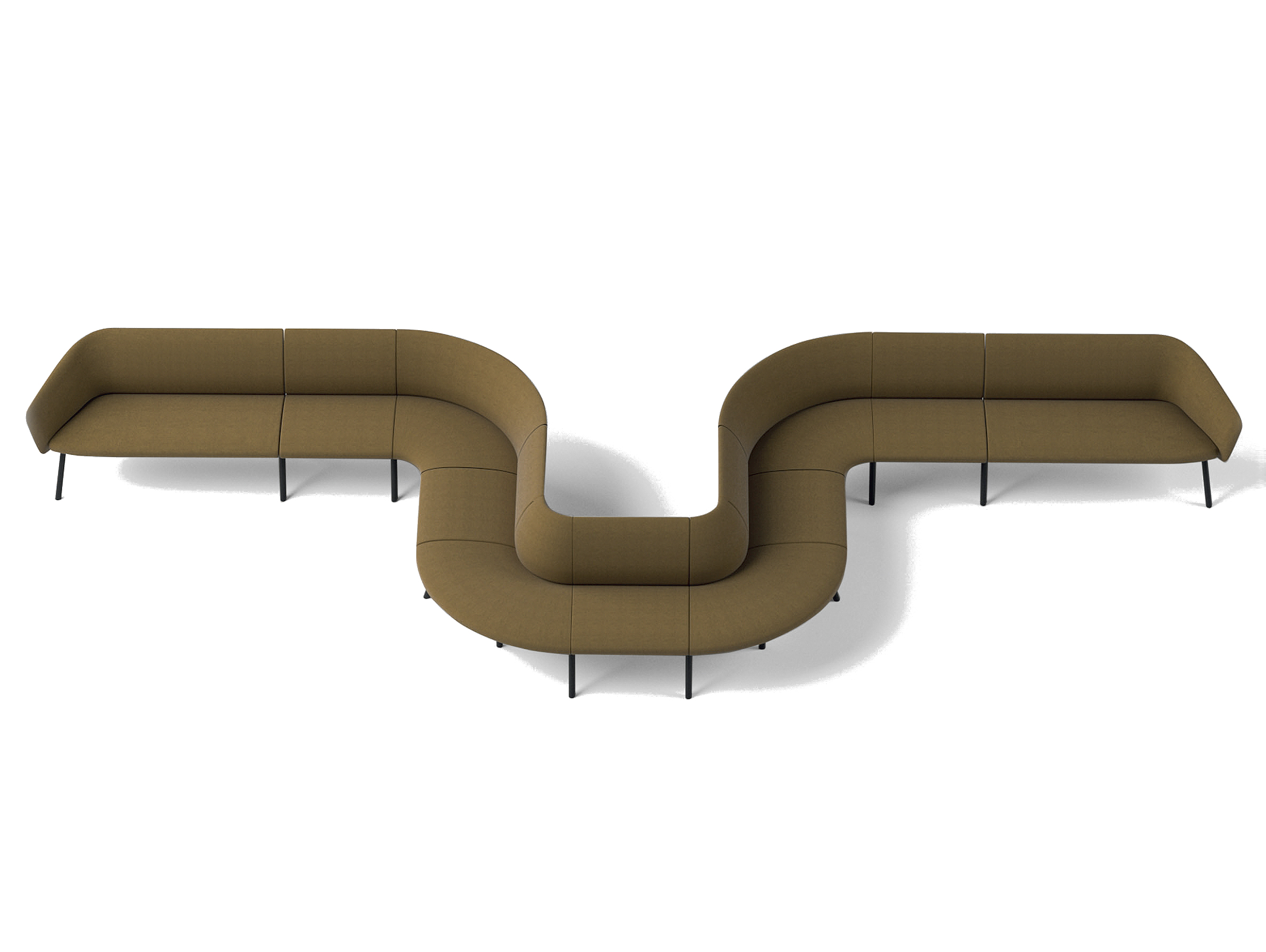 TUILE SYSTEM | Curved sofa Modular curved fabric sofa By Kristalia ...
