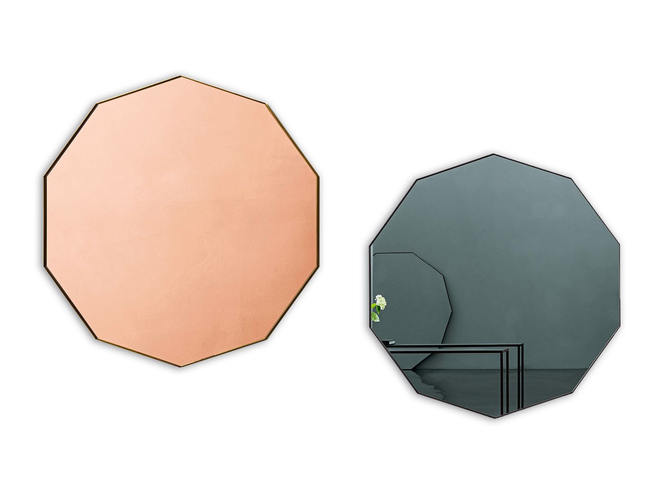 VISUAL DECAGONAL Framed wall-mounted mirror By Sovet italia | design ...