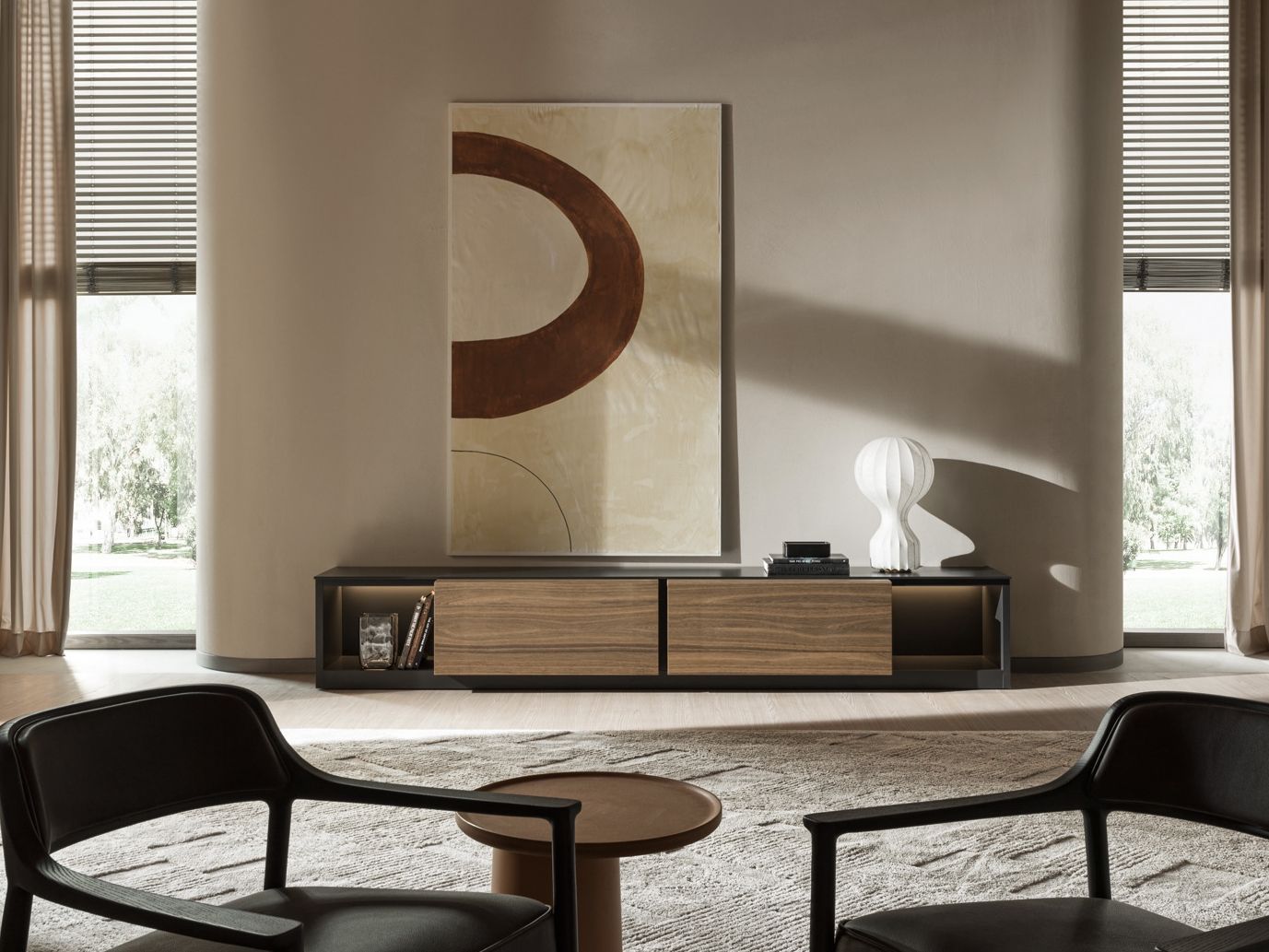 505 UP SYSTEM Low wooden TV cabinet By Molteni & C. | design Nicola ...