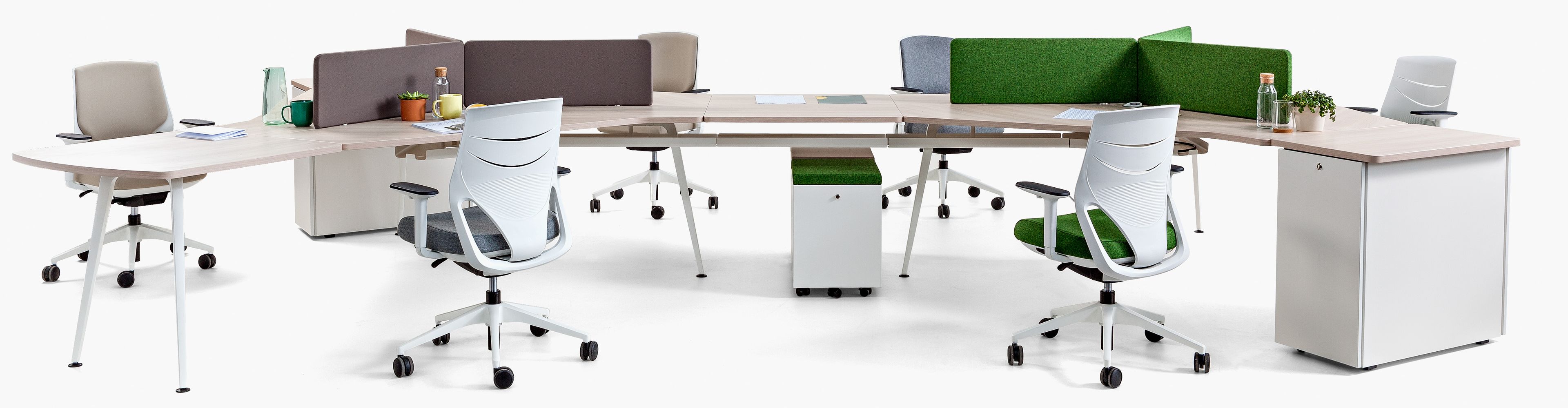 TWIST | Sectional office desk Twist Collection By ACTIU design Enrico ...
