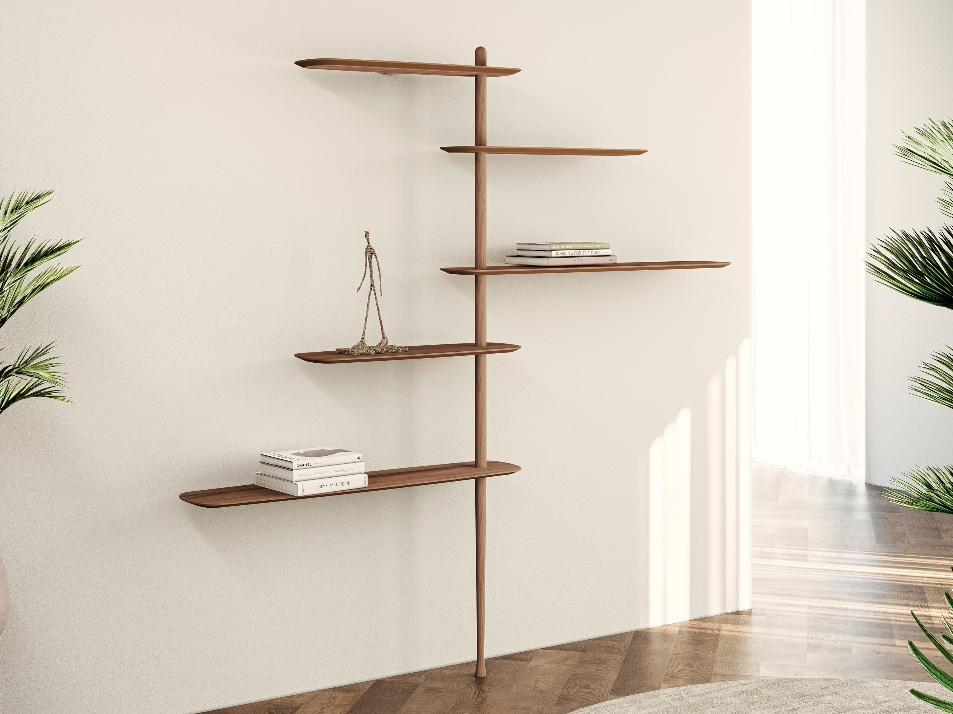 UNICA Floor mounted modular wood veneer shelving unit By nomon | design ...