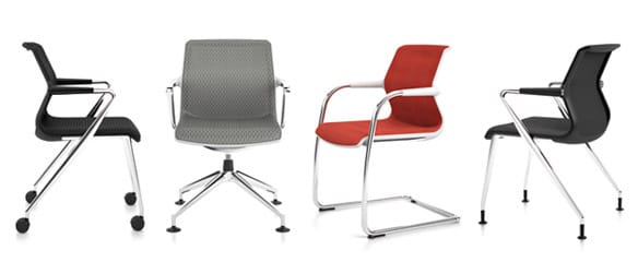 UNIX CHAIR Stackable training chair with armrests By Vitra | design ...
