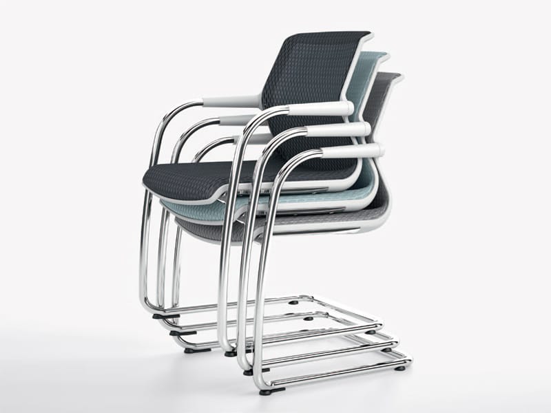UNIX CHAIR Stackable training chair with armrests By Vitra | design ...