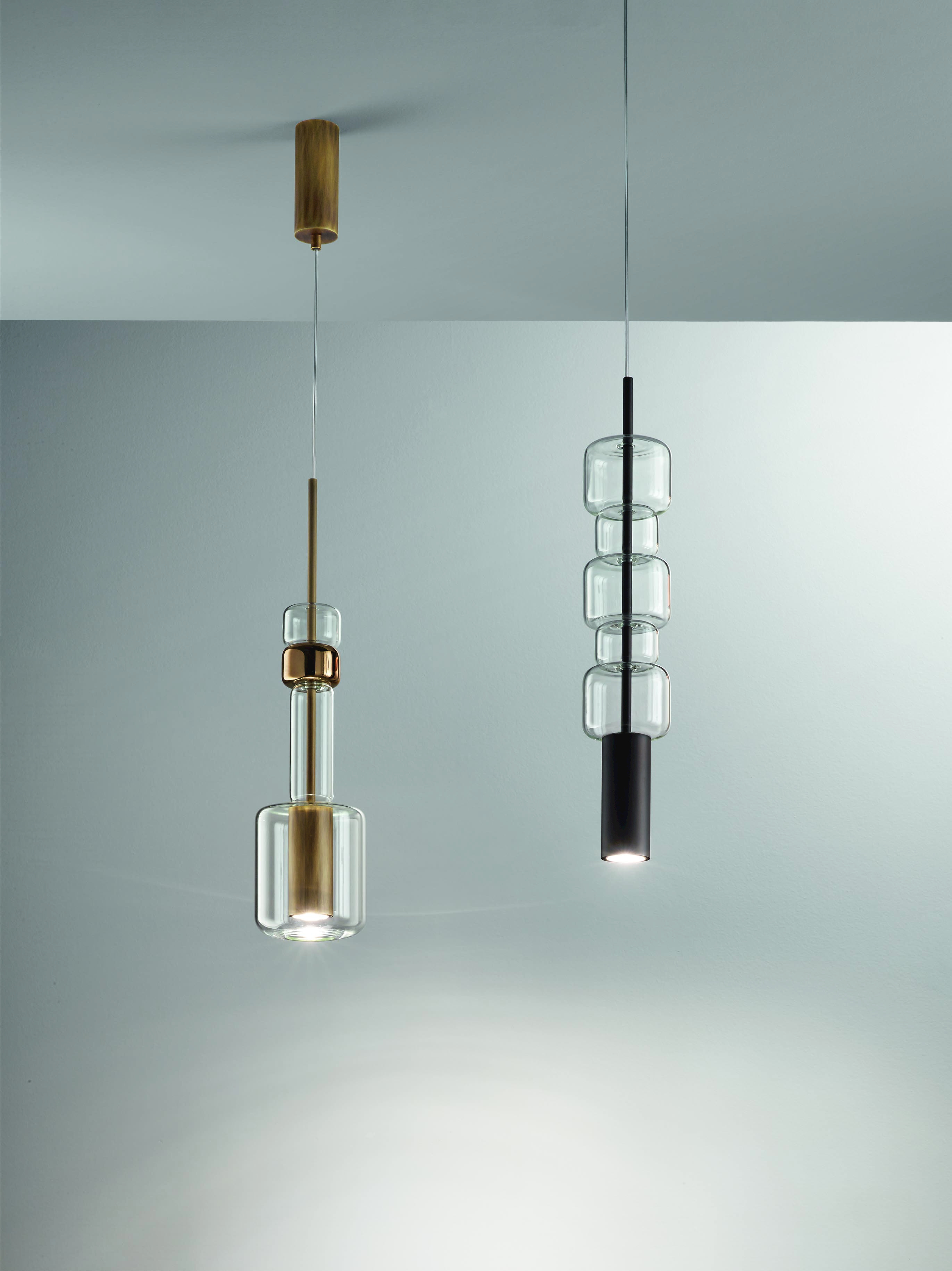 UNO+ Borosilicate glass pendant lamp By Fisionarte