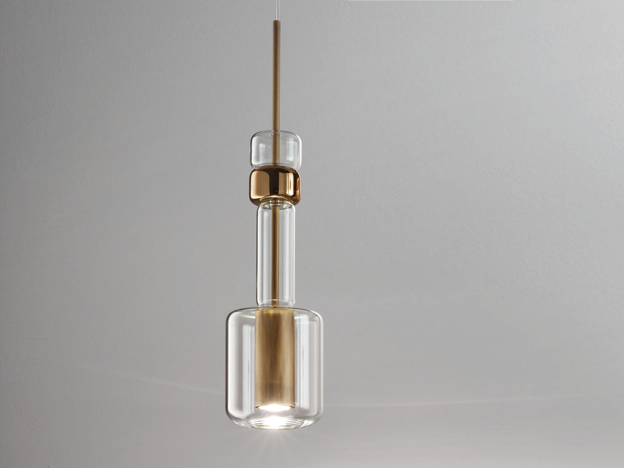 UNO+ Borosilicate glass pendant lamp By Fisionarte