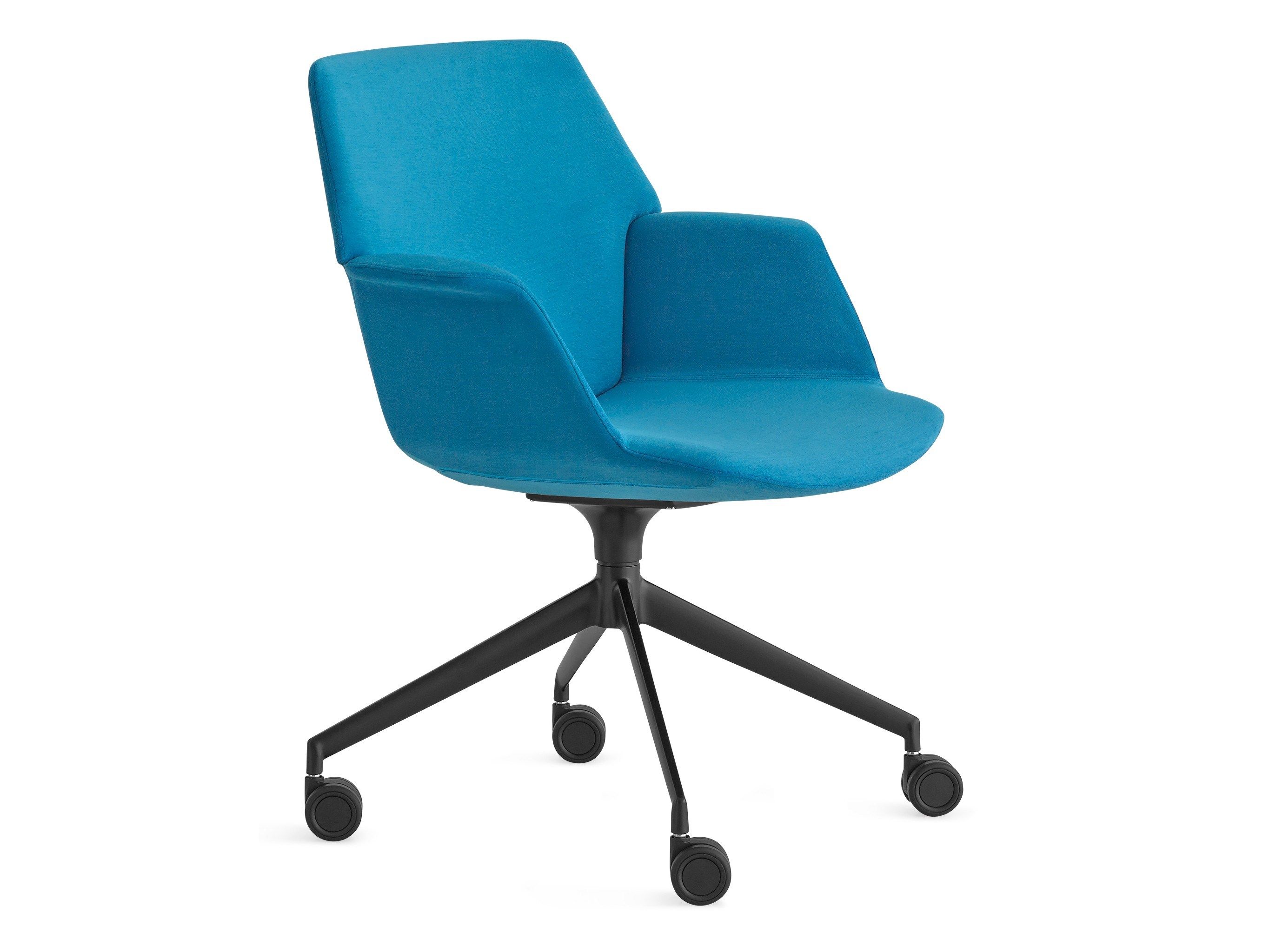 UNO Swivel fabric office chair with 4-Spoke base with castors By ...