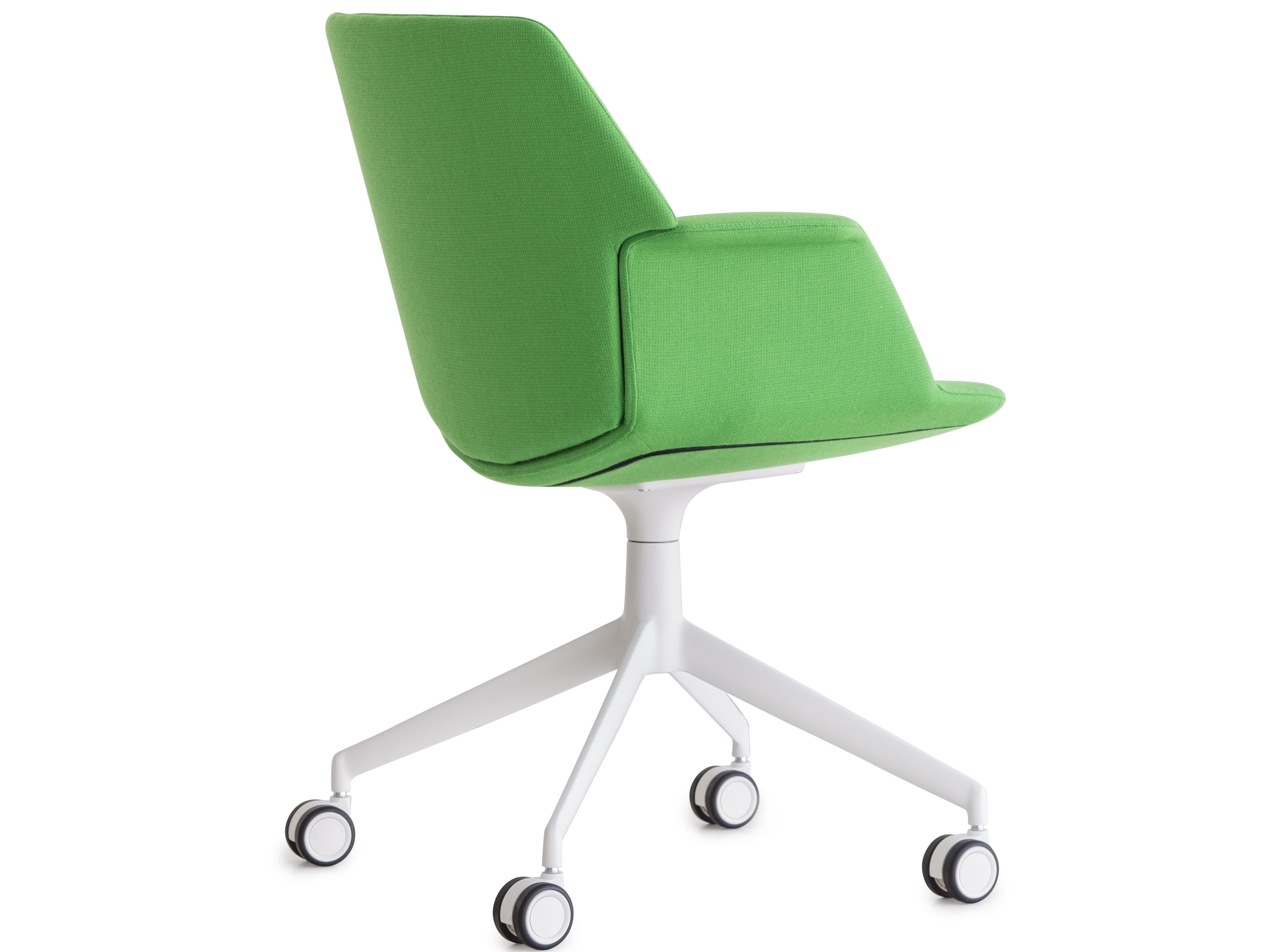 UNO Swivel fabric office chair with 4-Spoke base with castors By ...