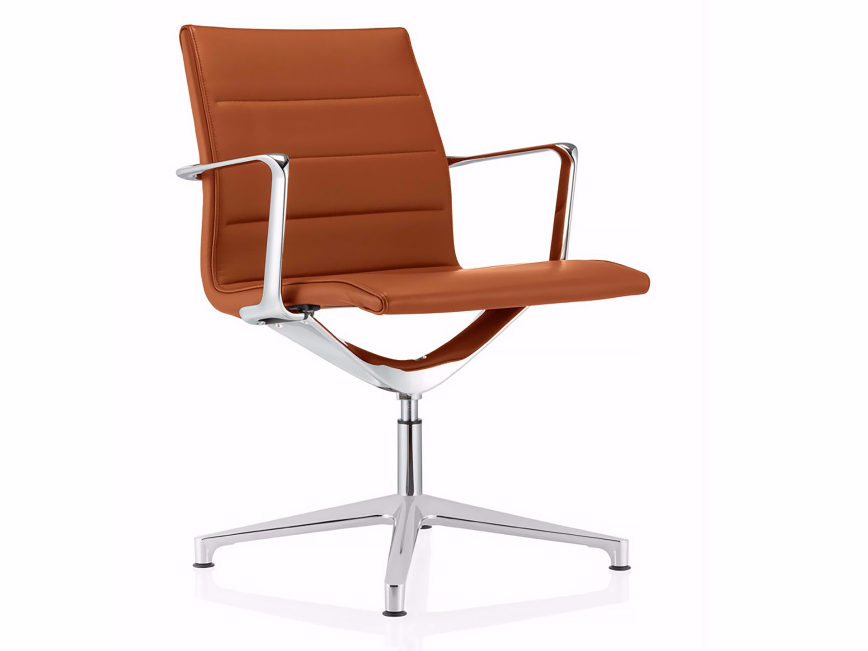 Swivel leather office chair with 4-Spoke base with armrests VALEA ESSE ...