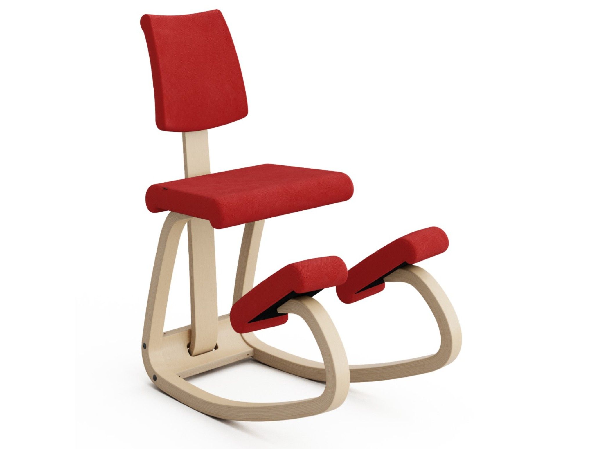 VARIABLE™ PLUS Rocking ergonomic chair in wood and fabric By Varier ...
