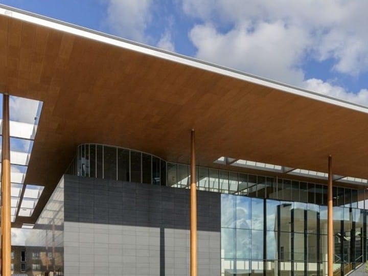 Wood veneer ceiling tiles VENEERED WOOD EXTERIOR CEILING Wood Exterior ...