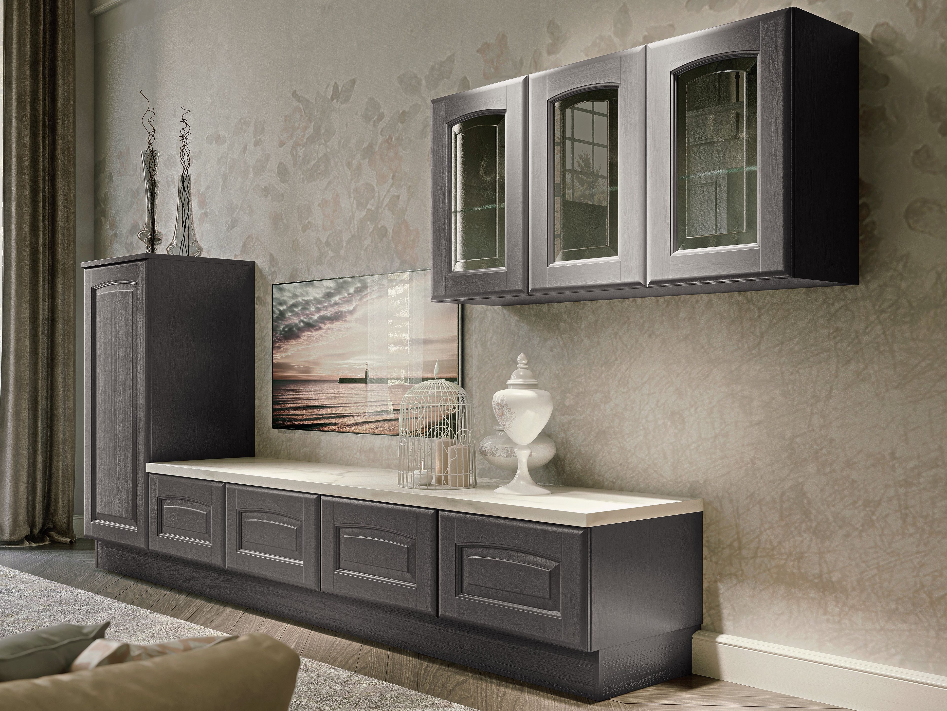 VERONICA | Solid wood storage wall Veronica Collection By Cucine Lube