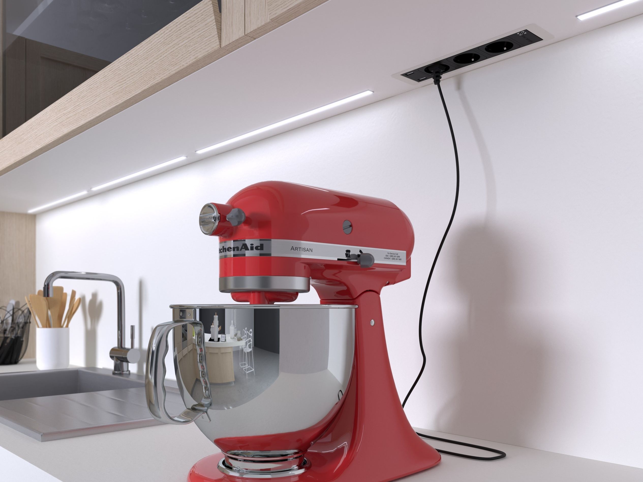 Concealed multiple electrical outlet with USB VERSAFRAME 2.0 VersaLogic ...