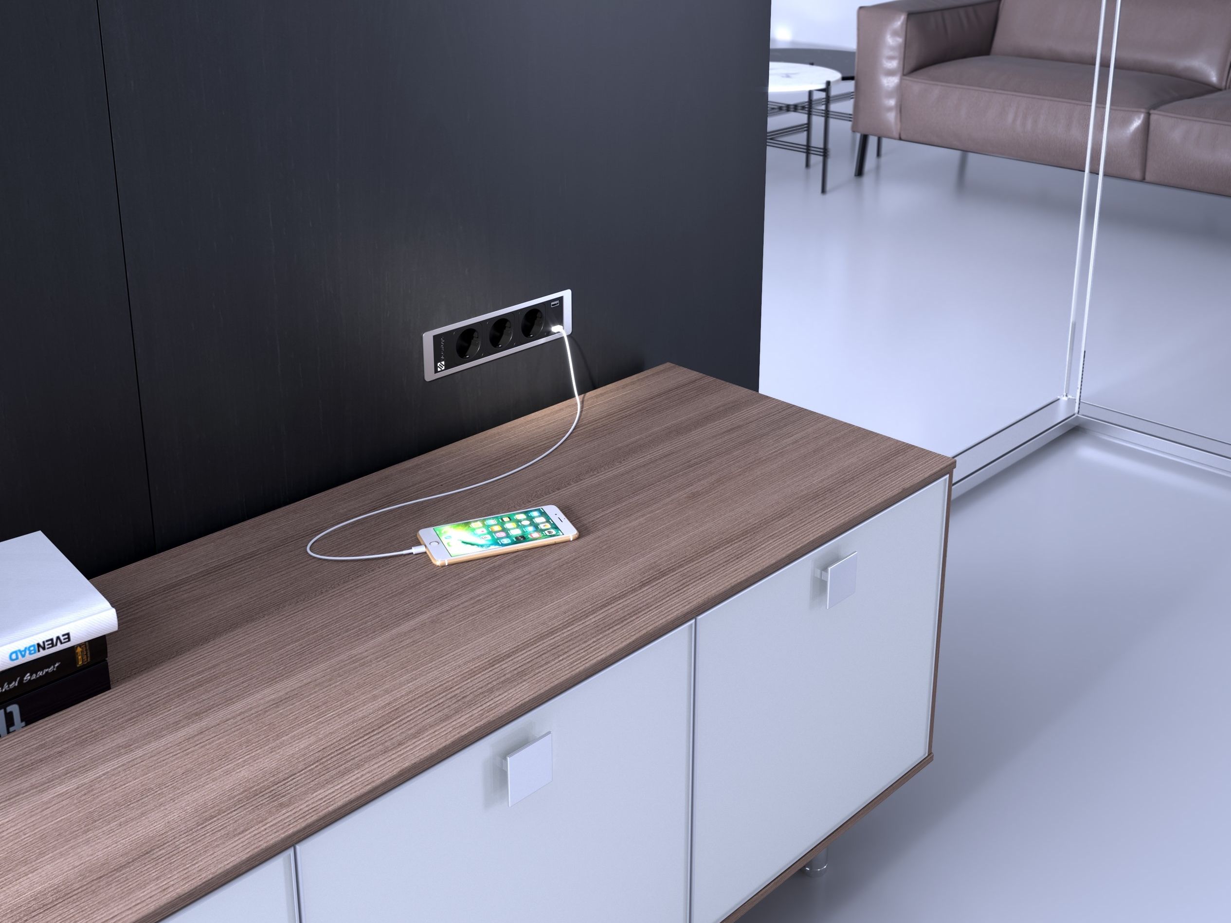 Concealed multiple electrical outlet with USB VERSAFRAME 2.0 VersaLogic ...