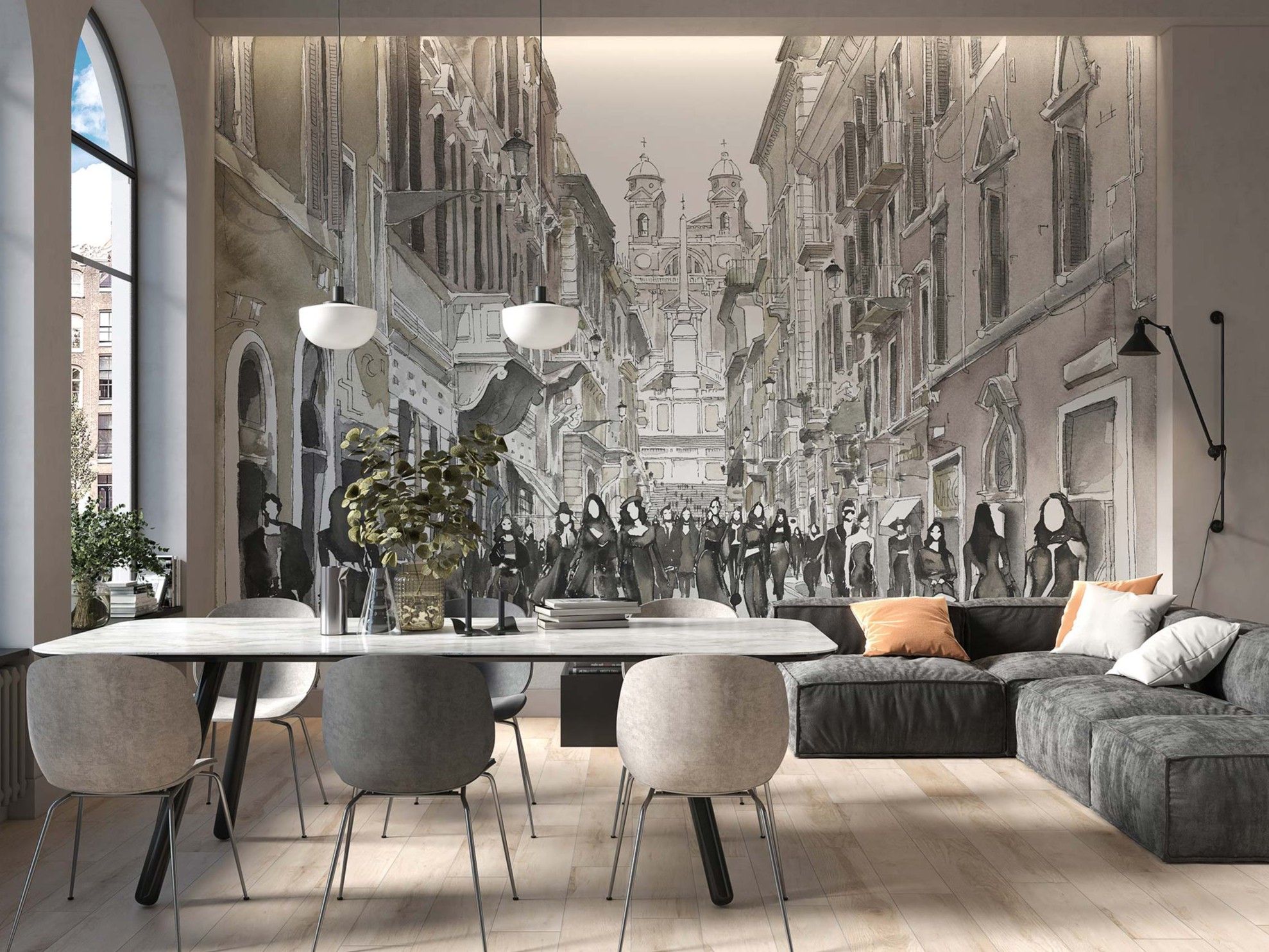 VIA CONDOTTI wallpaper By Tecnografica design Marco Fontana