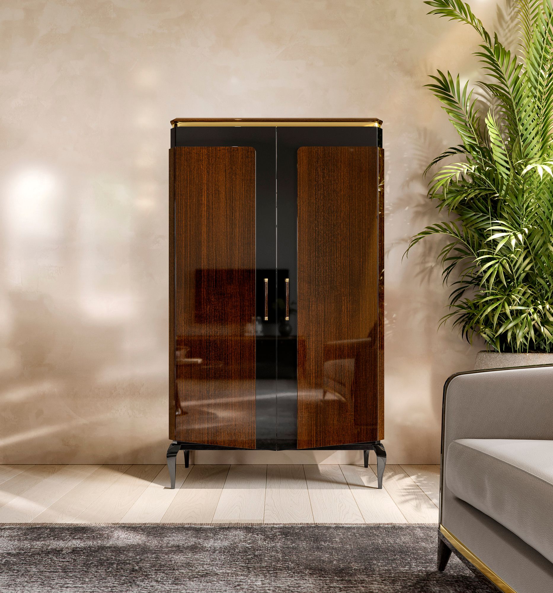 VICTOR Wooden bar cabinet By A.R. Arredamenti | design Lucia Ippolito