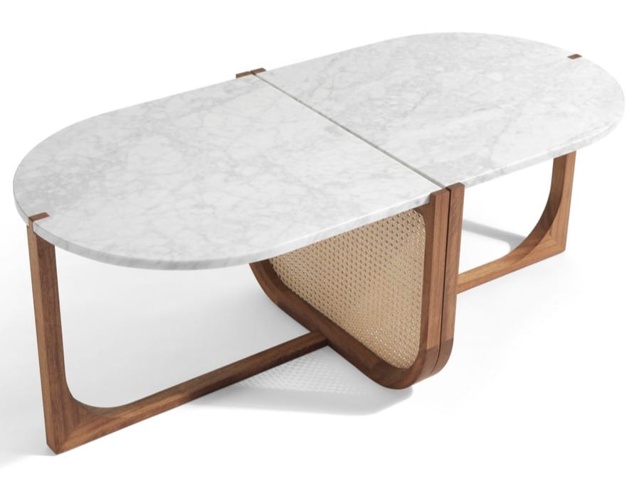 VIENNA Marble and wooden high side table By Visionnaire | design ...