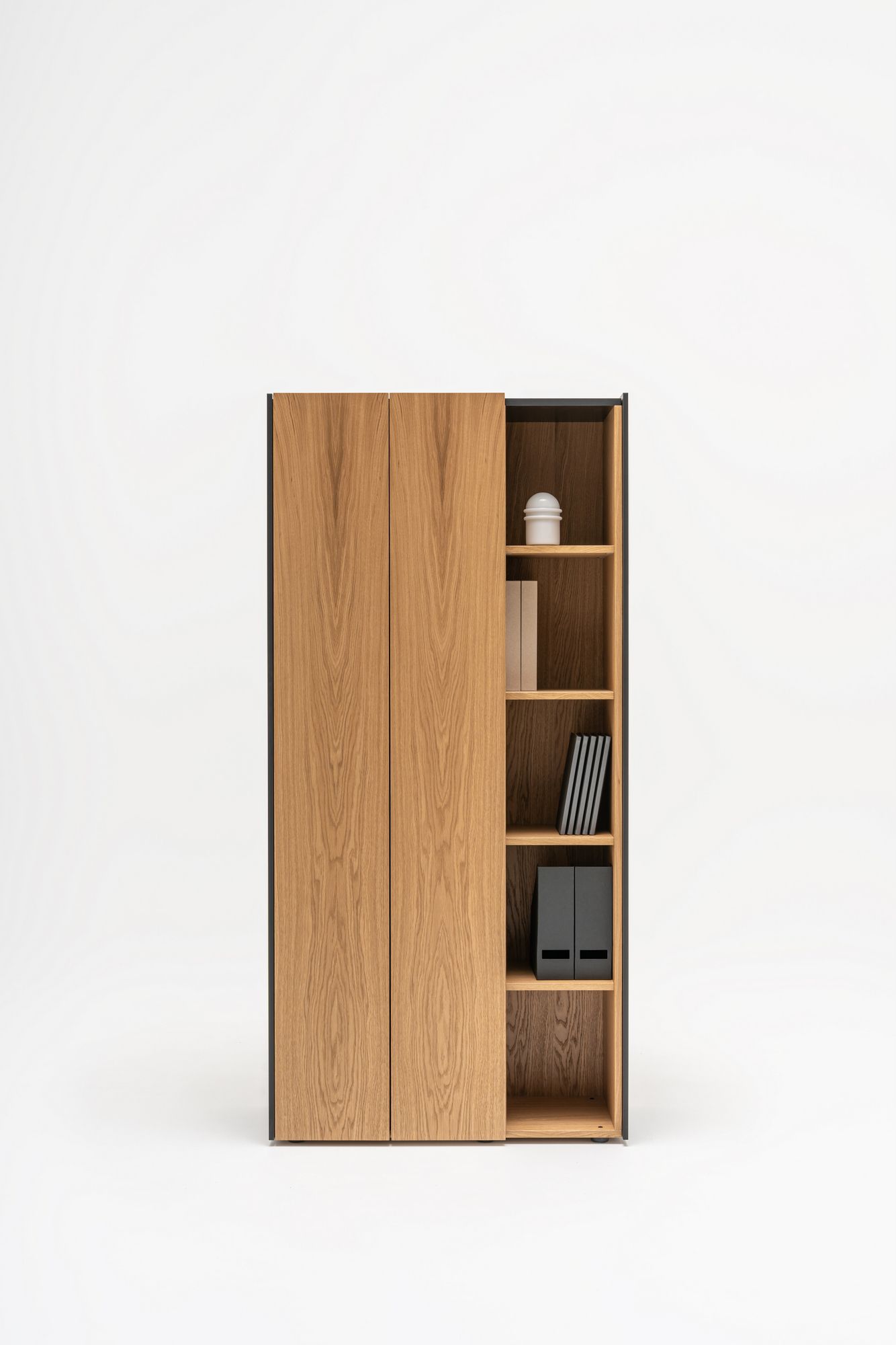 VIGA Tall wooden office storage unit with hinged doors By MDD | design ...
