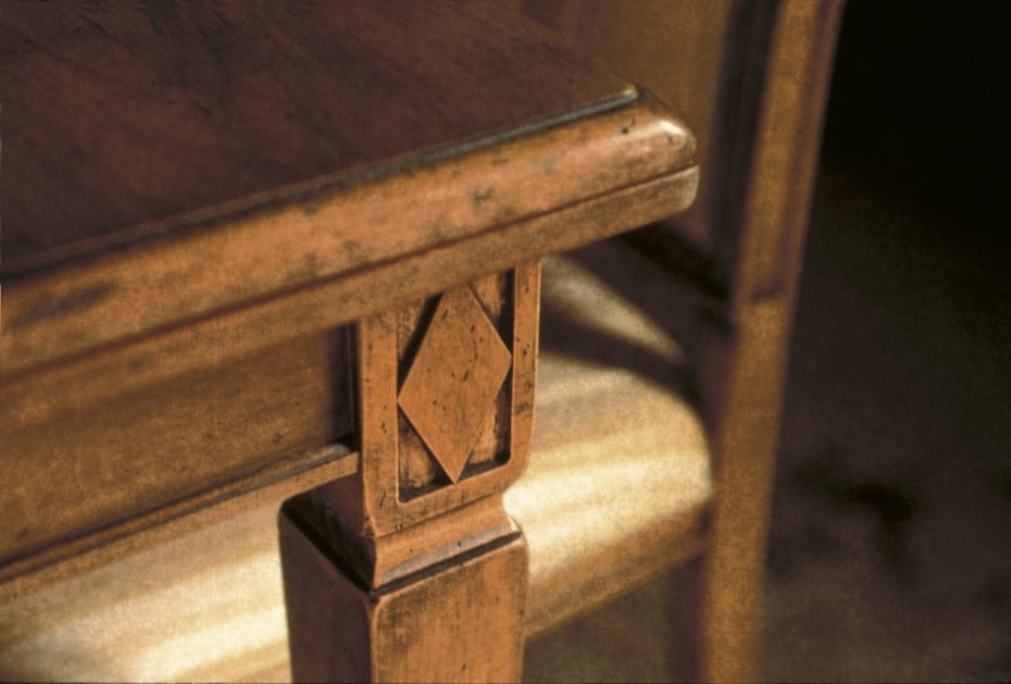 VILLA BORGHESE Rectangular cherry wood high side table By SELVA