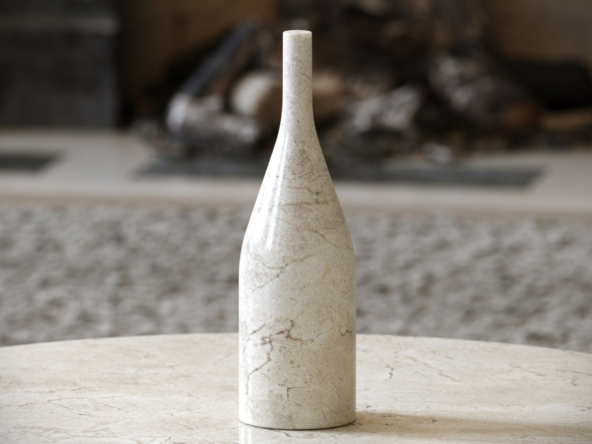 VINO | Crema Marfil marble decorative object Crema Marfil marble ...