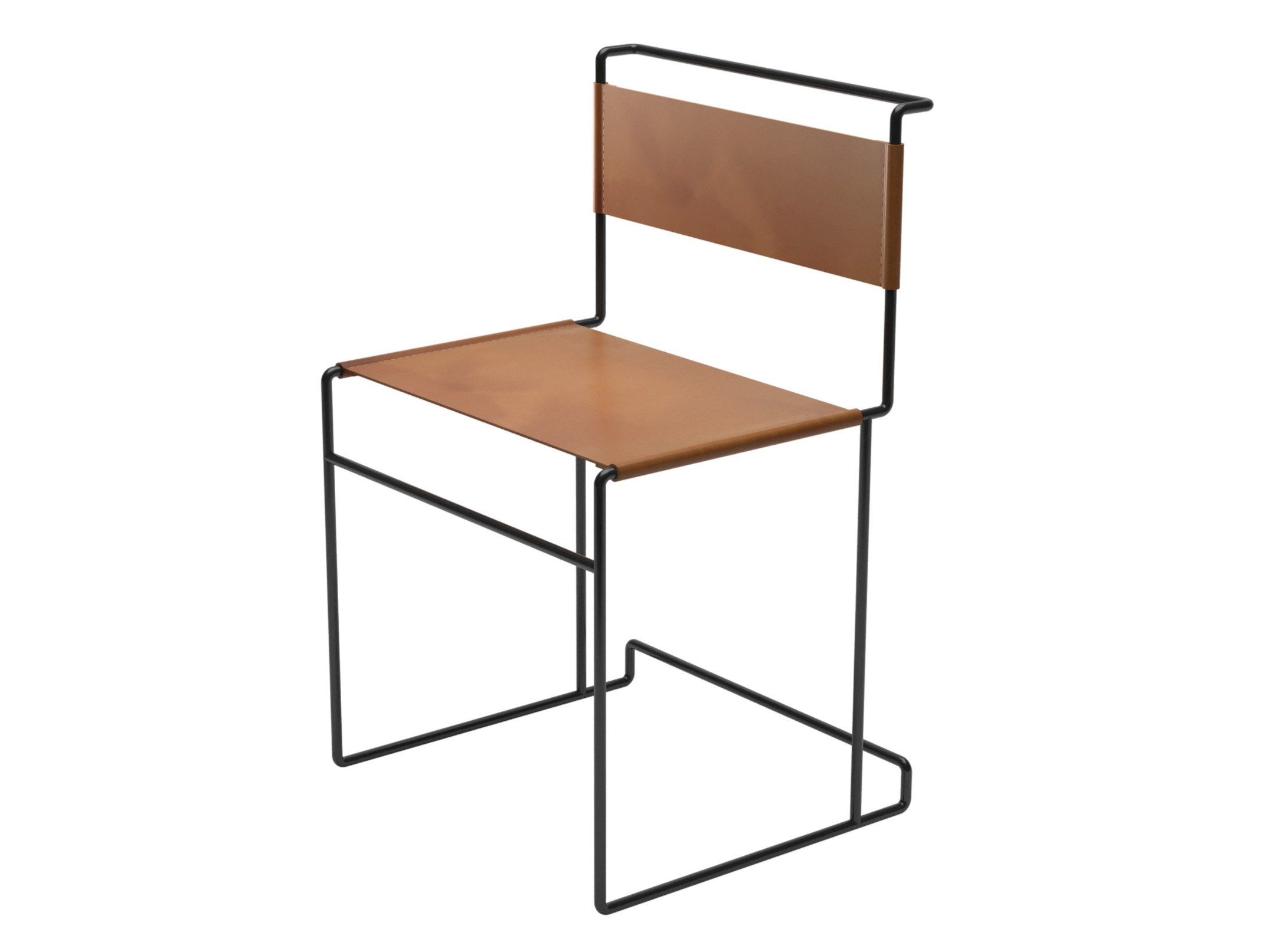 LINEA CHAIR VINTAGE Tanned leather chair By Pipedesign