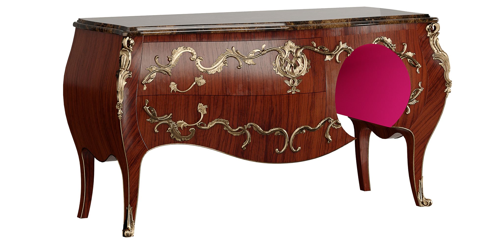 (W)HOLE Oak chest of drawers with integrated handles By Fratelli Boffi ...