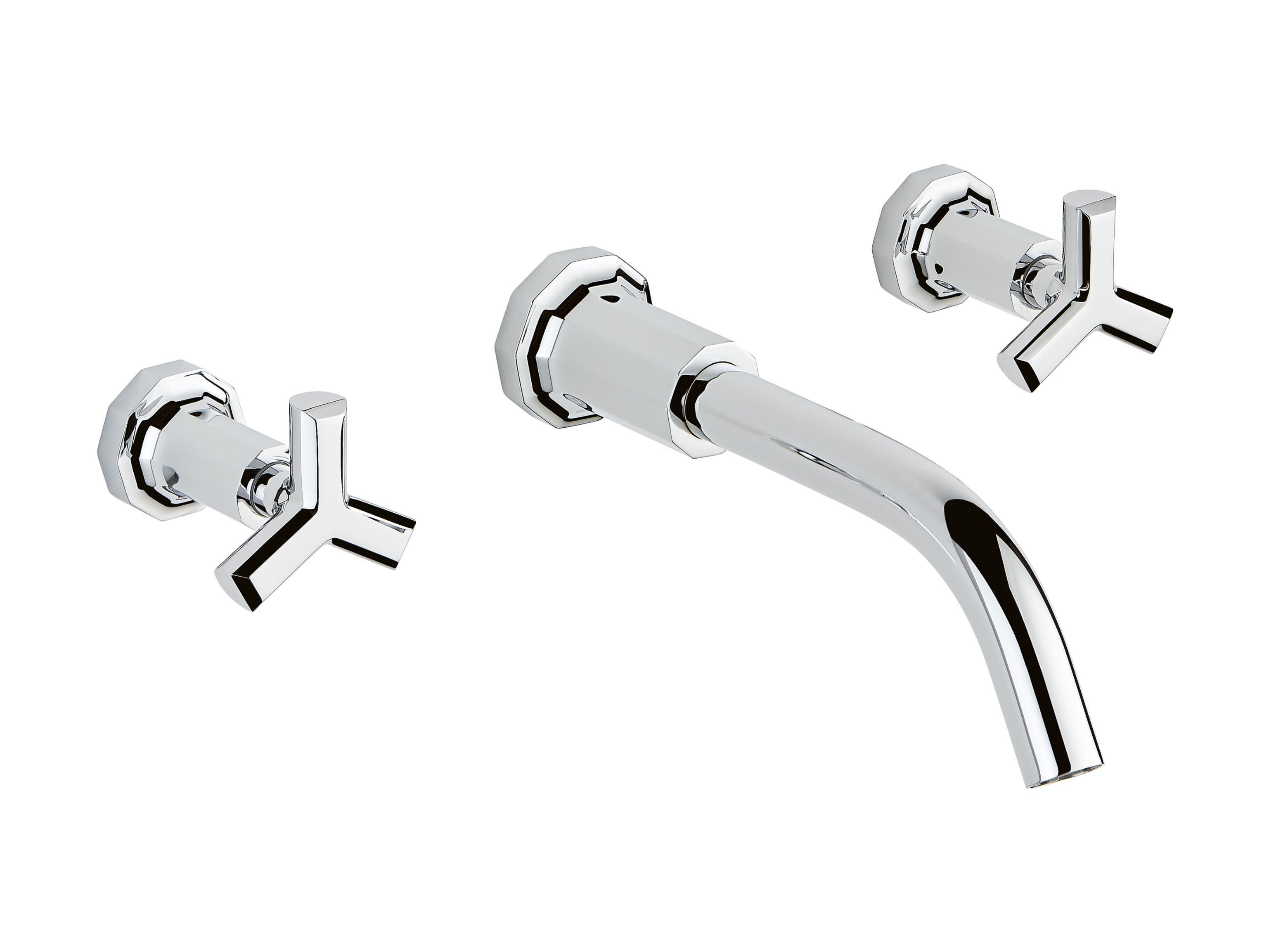 LES ONDES Wall mounted basin mixer By THG Paris | design Gilles & Boissier