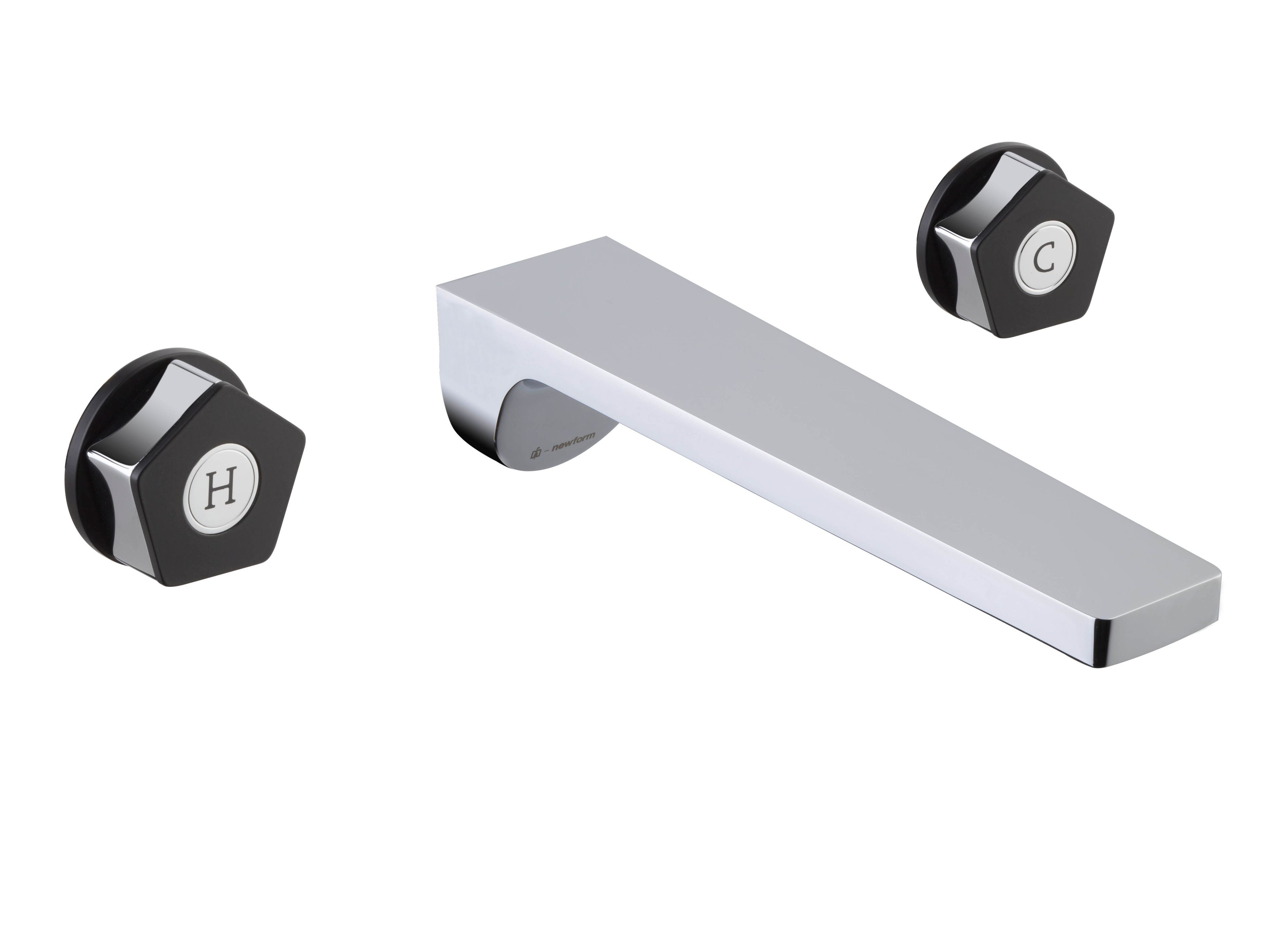 PARK LIMITED EDITION 3 hole wall-mounted washbasin tap without waste By ...