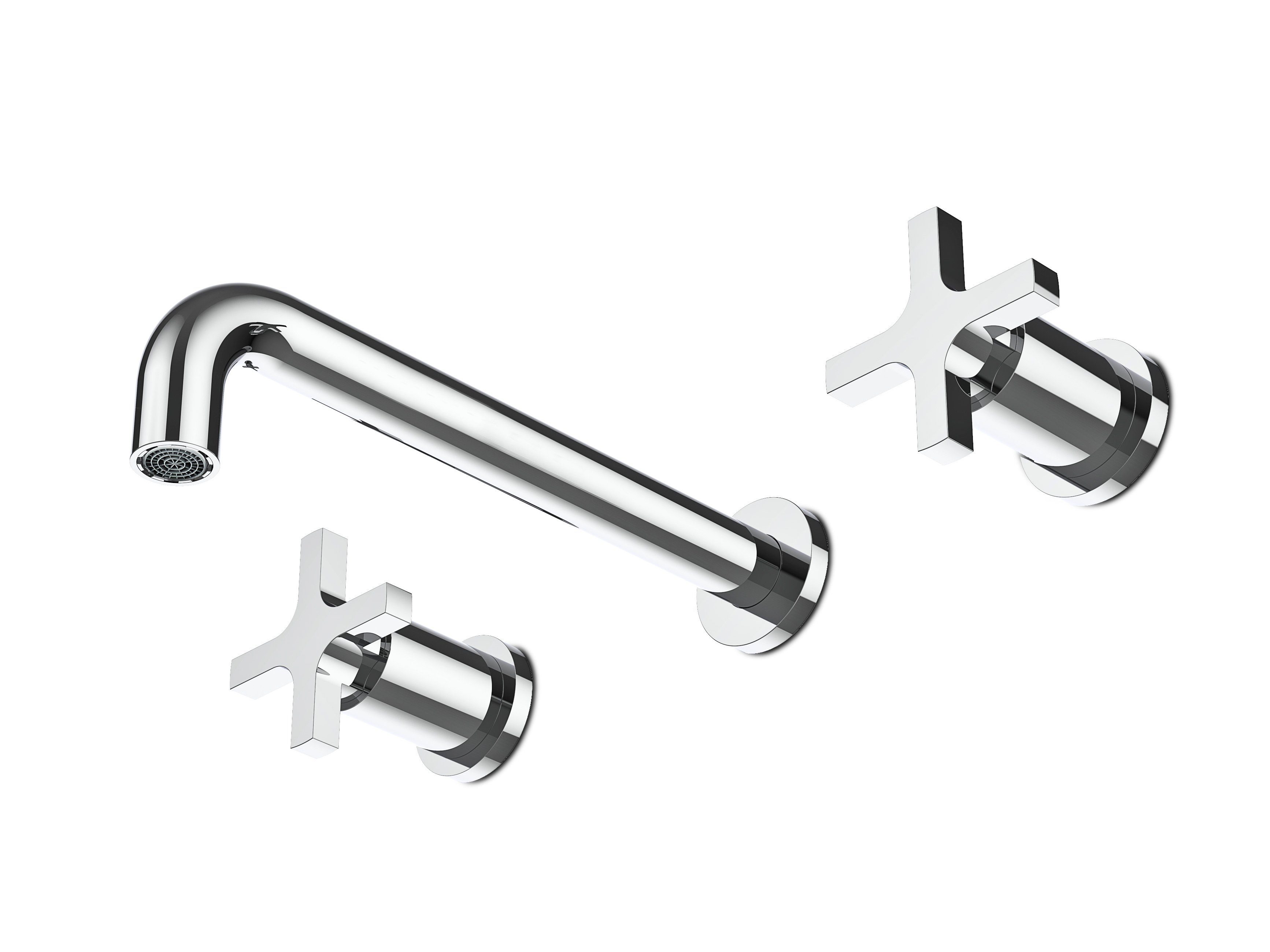 SIMPLE 3 hole washbasin tap with individual rosettes By RUBINETTERIE STELLA