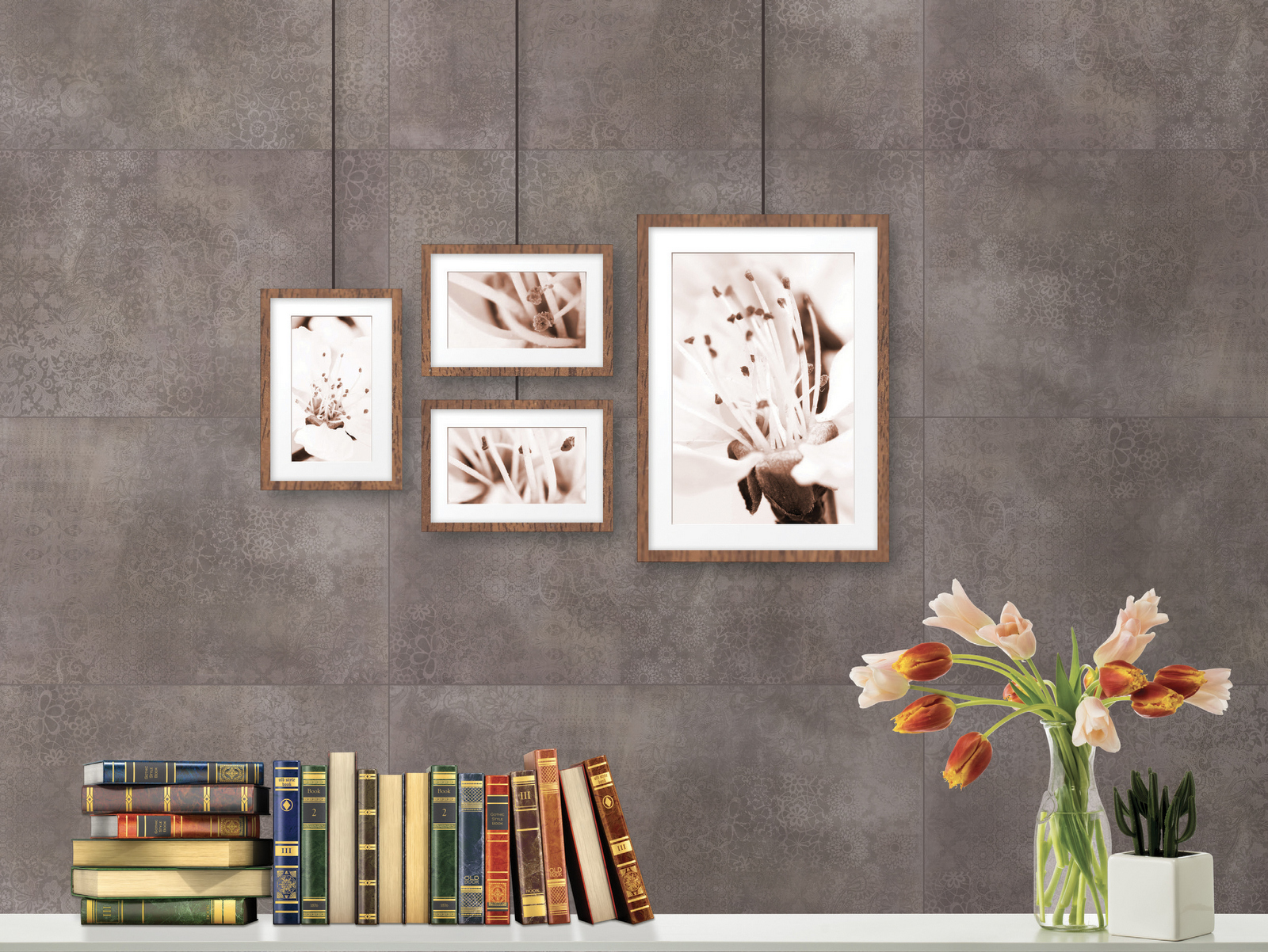 EVOLUTION VERTICAL LVT wall tiles with stone effect By Virag