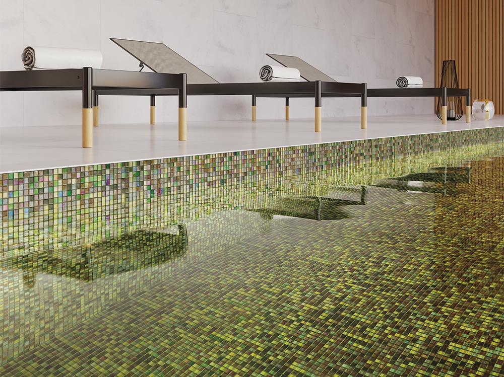 Glass mosaic WATER Glass Mosaics Collection By Porcelanosa