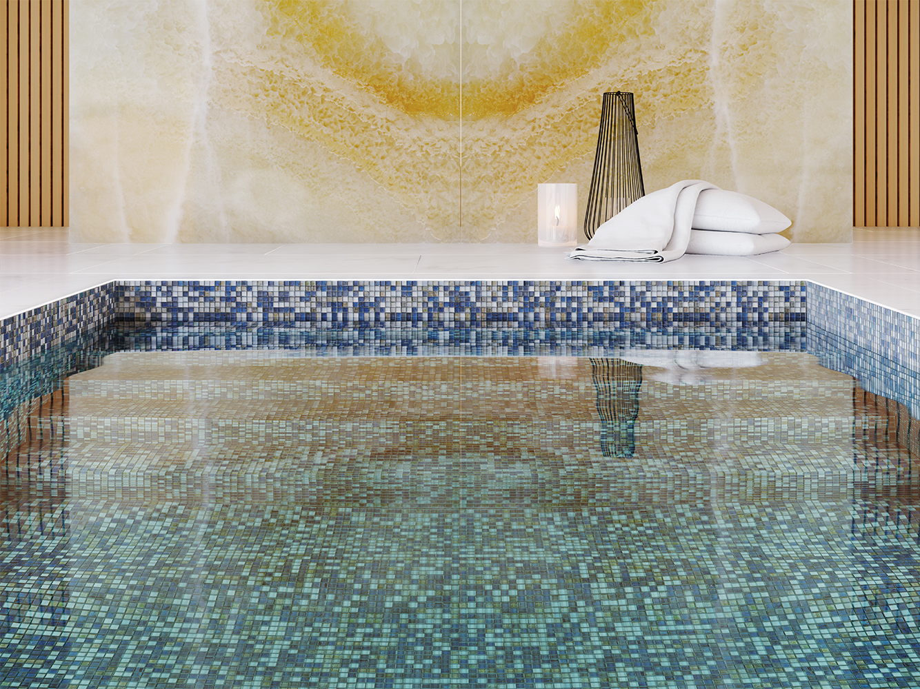 Glass mosaic WATER Glass Mosaics Collection By Porcelanosa