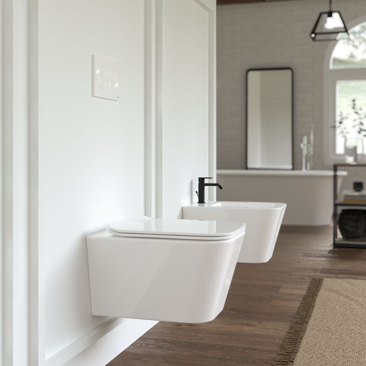 Wc sospeso in ceramica senza brida WAVE | Wc sospeso - Ercos - Edilportale