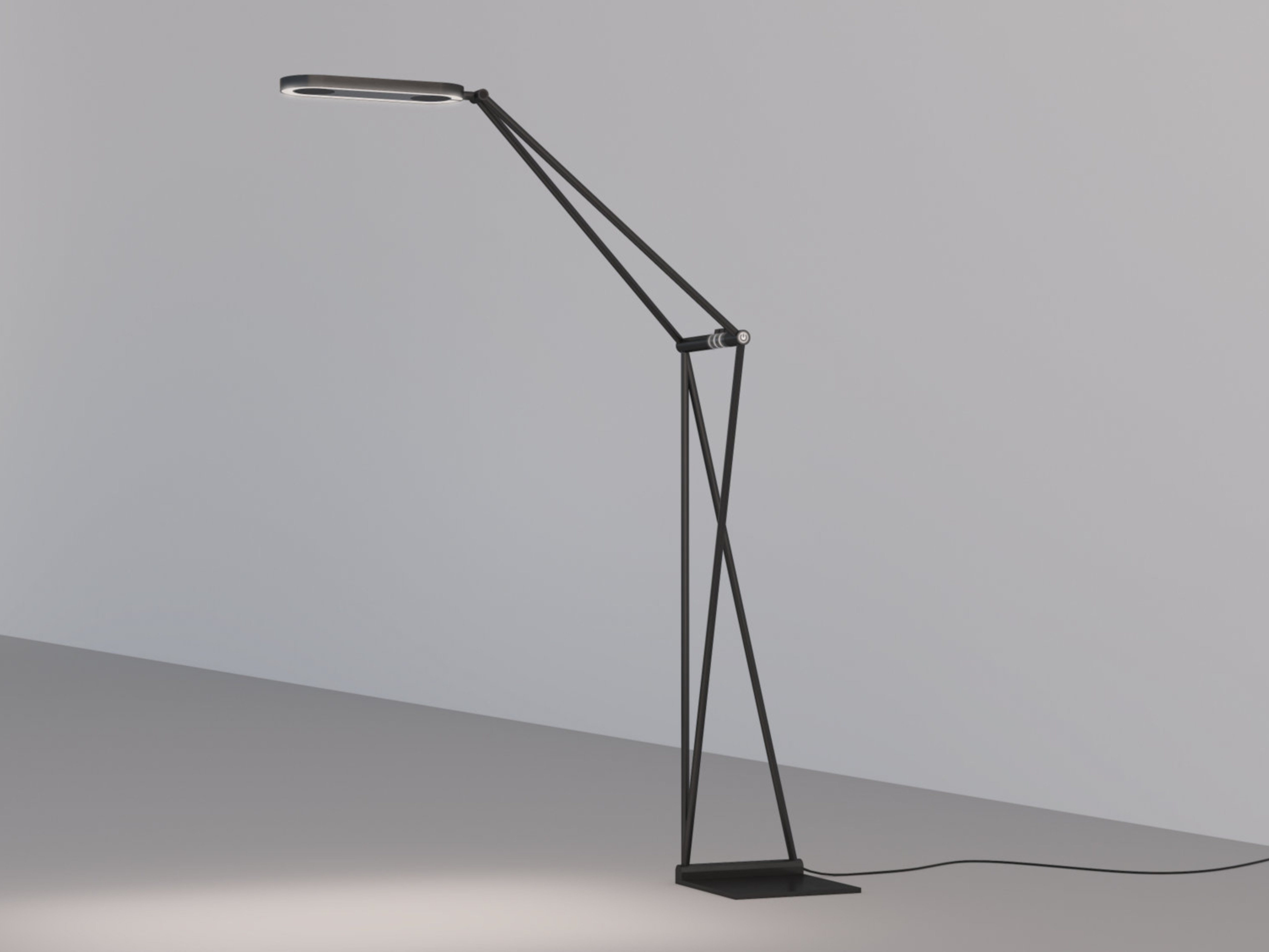 LED adjustable stainless steel floor lamp WAYD By Makris design K3m ...