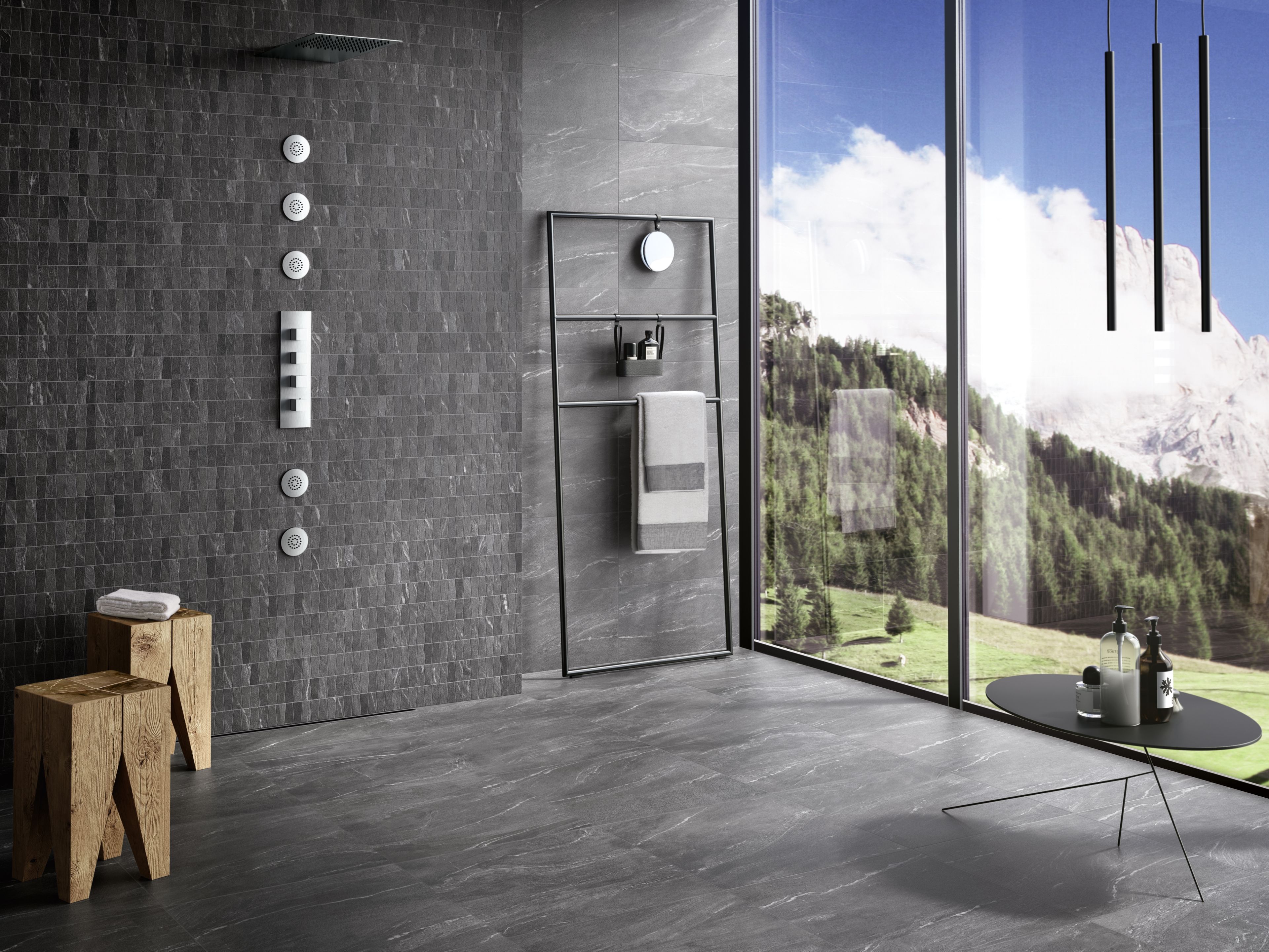 Porcelain stoneware wall/floor tiles with stone effect WAYSTONE DARK ...