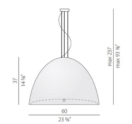 WILLY | Lampada a sospensione in vetro soffiato By PANZERI