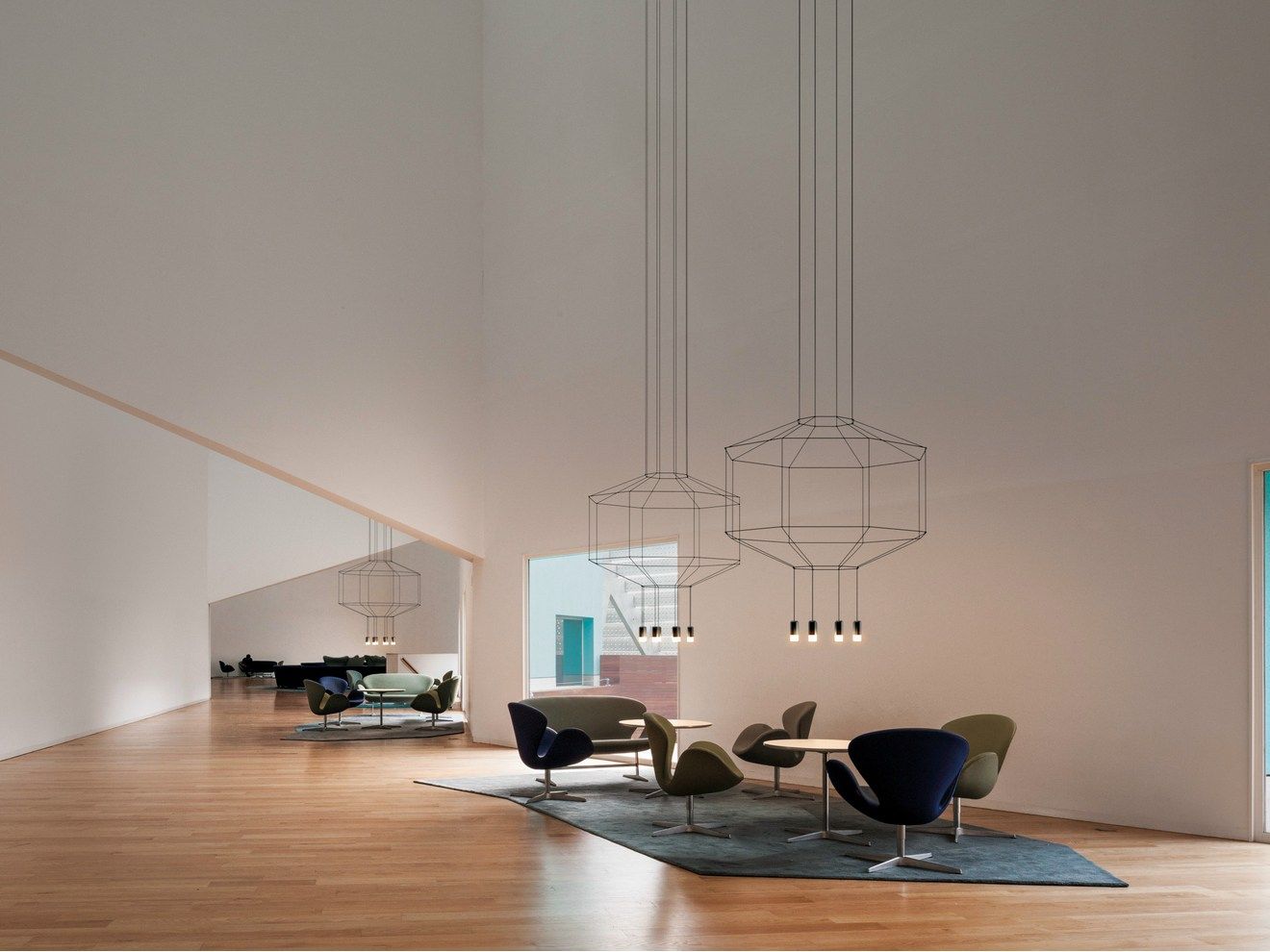 LED pendant lamp WIREFLOW 8 Wireflow Collection By Vibia design Arik Levy