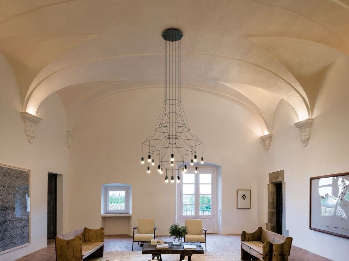 LED pendant lamp WIREFLOW 8 Wireflow Collection By Vibia design Arik Levy